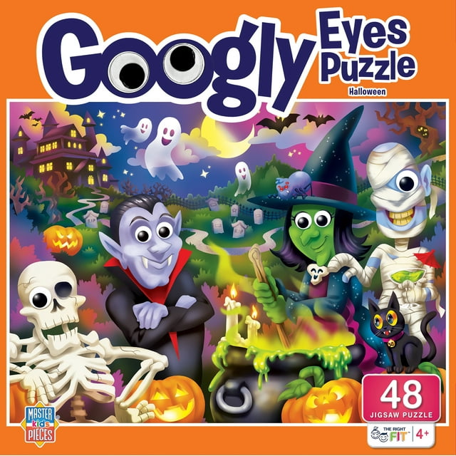MasterPieces Googly Eyes Halloween Puzzle - Freaky Friends 48 Piece ...