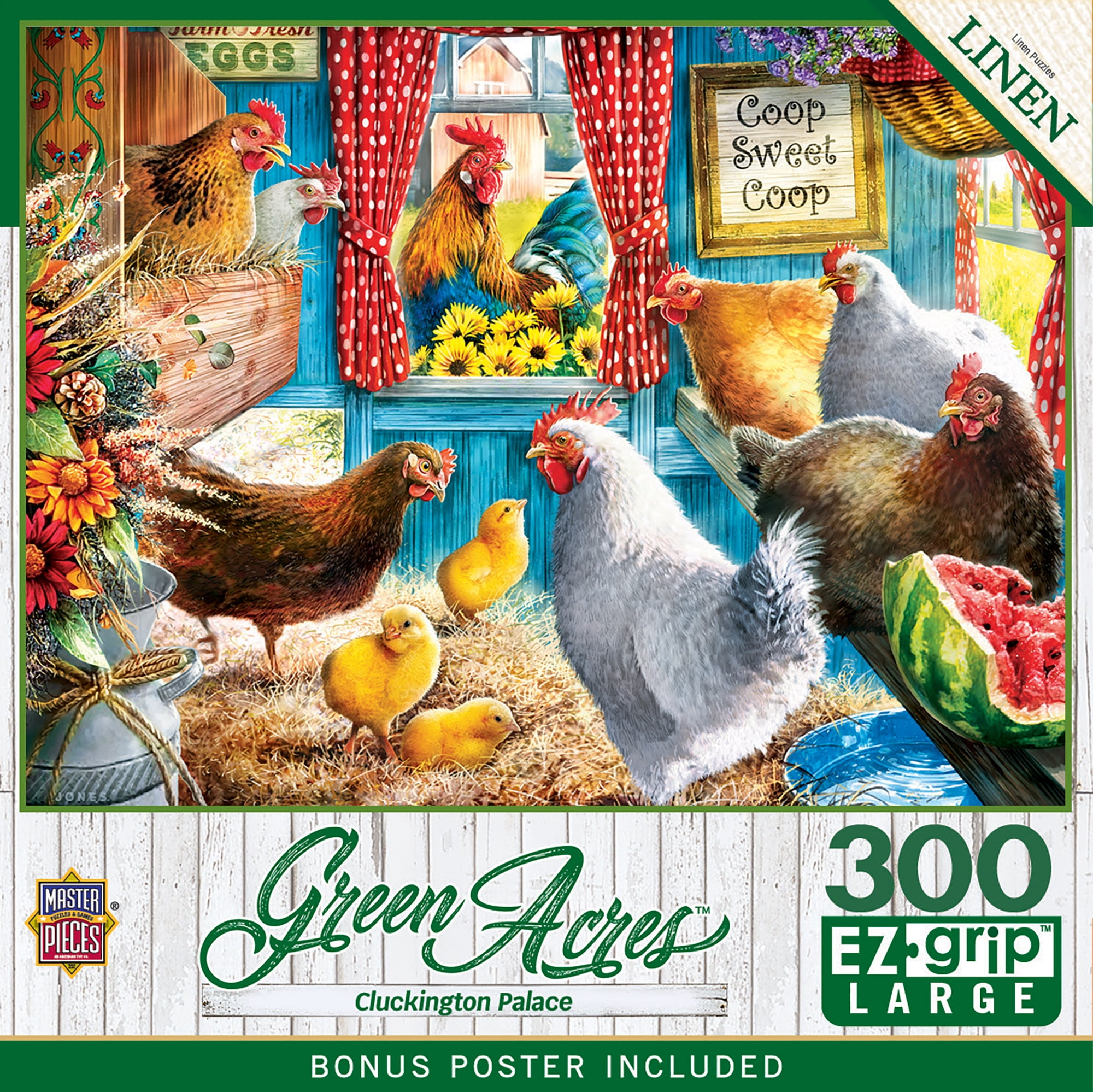 MasterPieces Green Acres - Cluckington Palace 300 Piece EZ Grip Puzzle ...