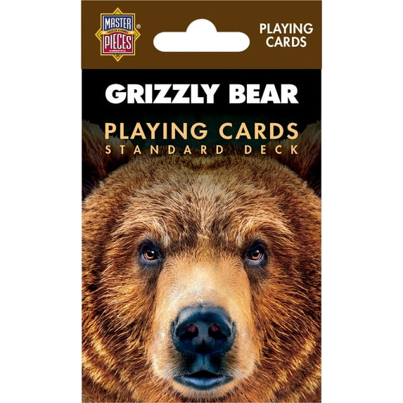 MasterPieces Grizzly Bear Playing Cards - 54 Card Deck for Adults with ...