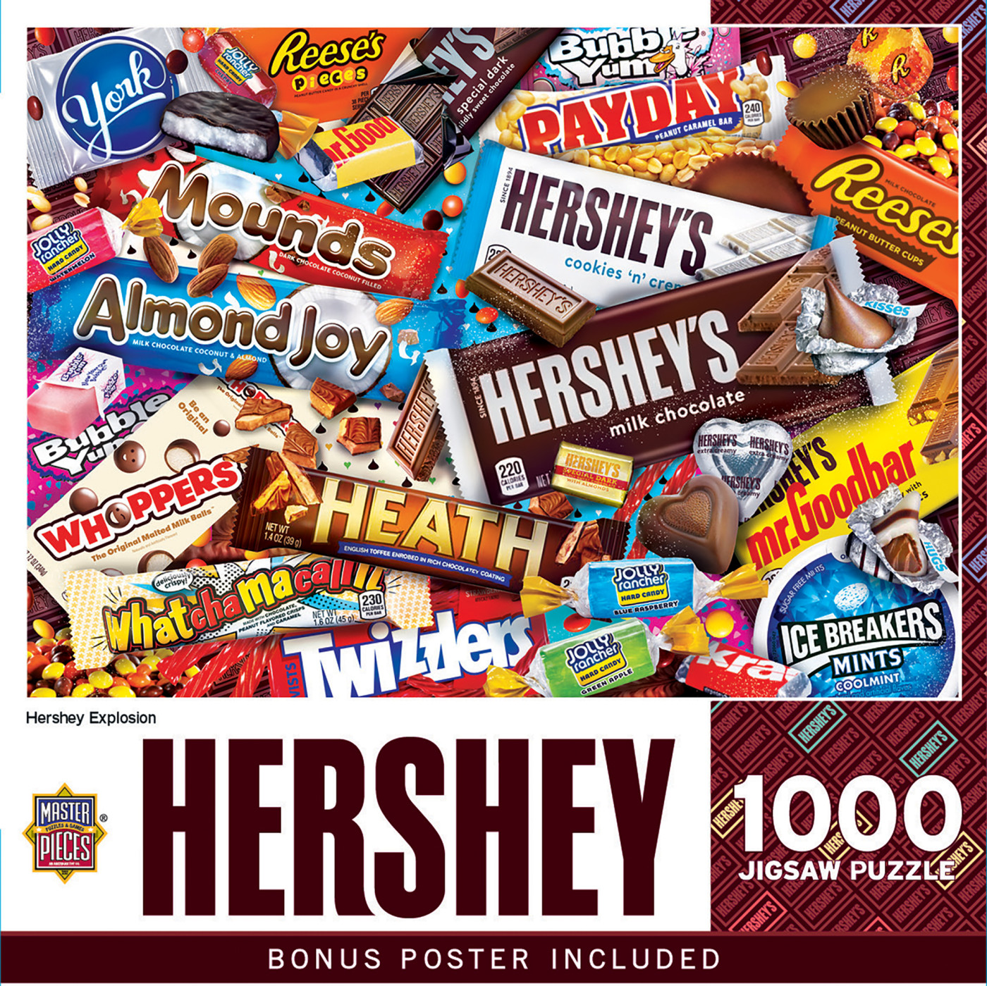 MasterPieces Hershey's Explosion - 1000 Piece Jigsaw Puzzle - 19.25"x26 ...