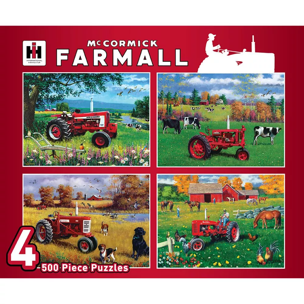MasterPieces Inc Farmall Tractors 4-Pack 500 Piece Jigsaw Puzzles ...