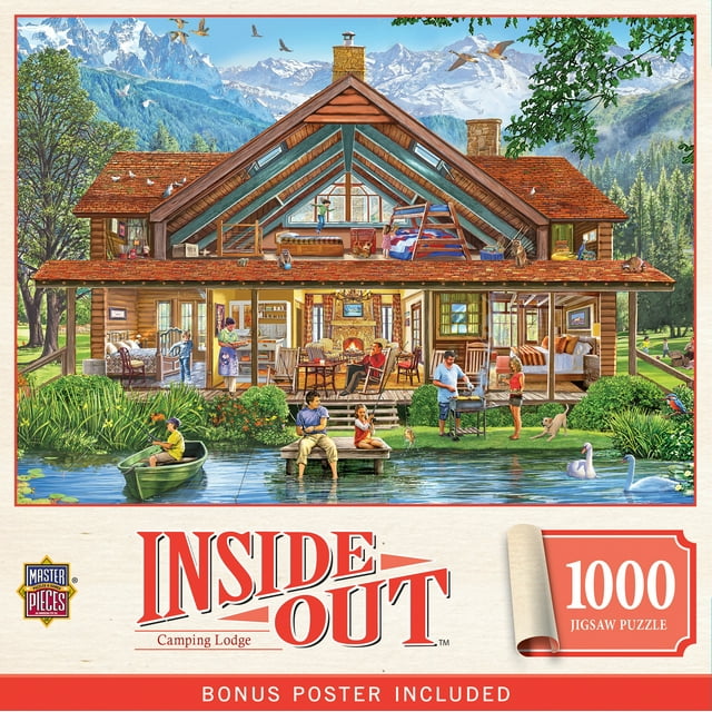 MasterPieces Inside Out - Camping Lodge 1000 Piece Jigsaw Puzzle ...
