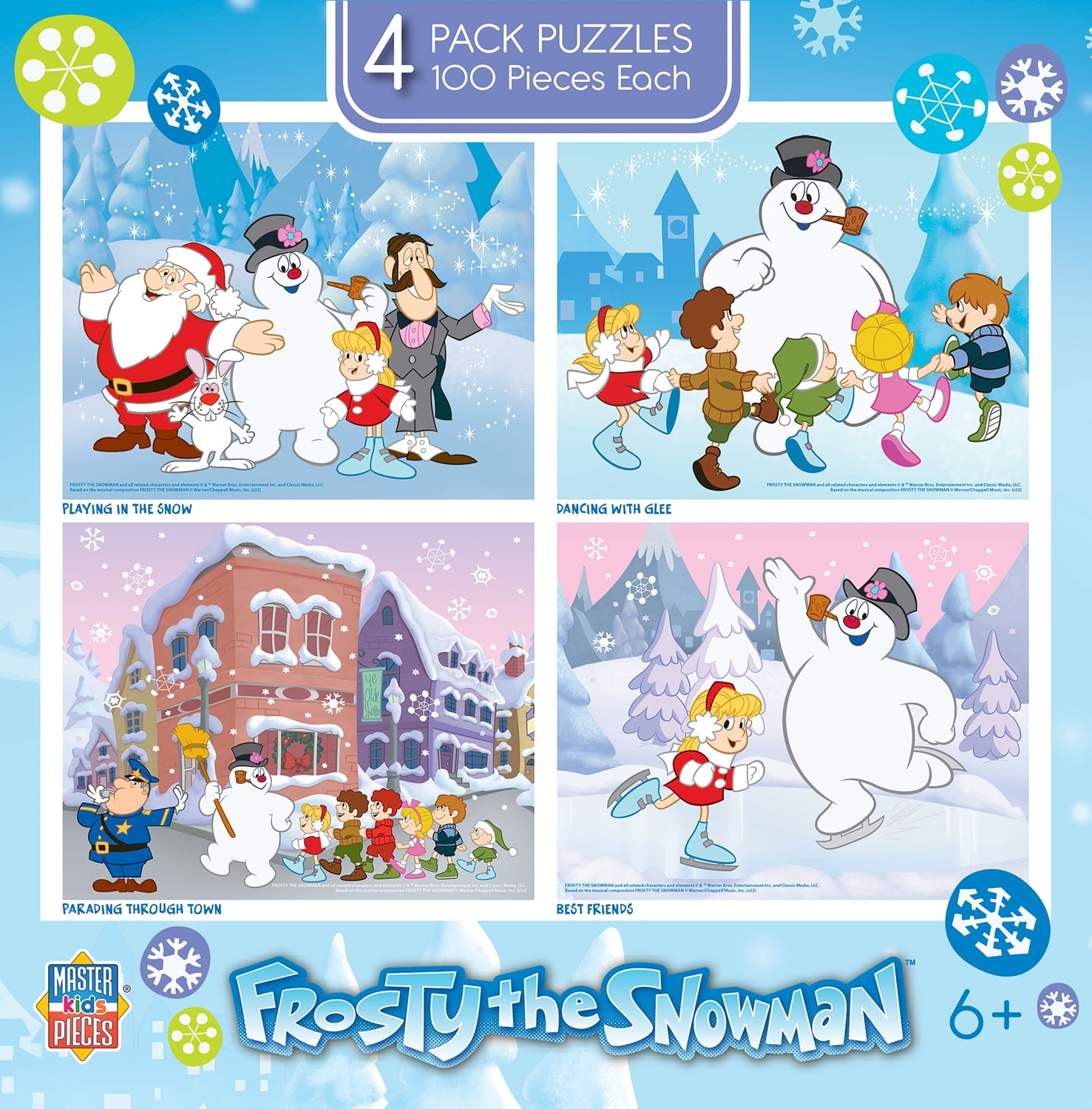 MasterPieces Frosty The Snowman Christmas Story Jigsaw Puzzles Set - 4 ...
