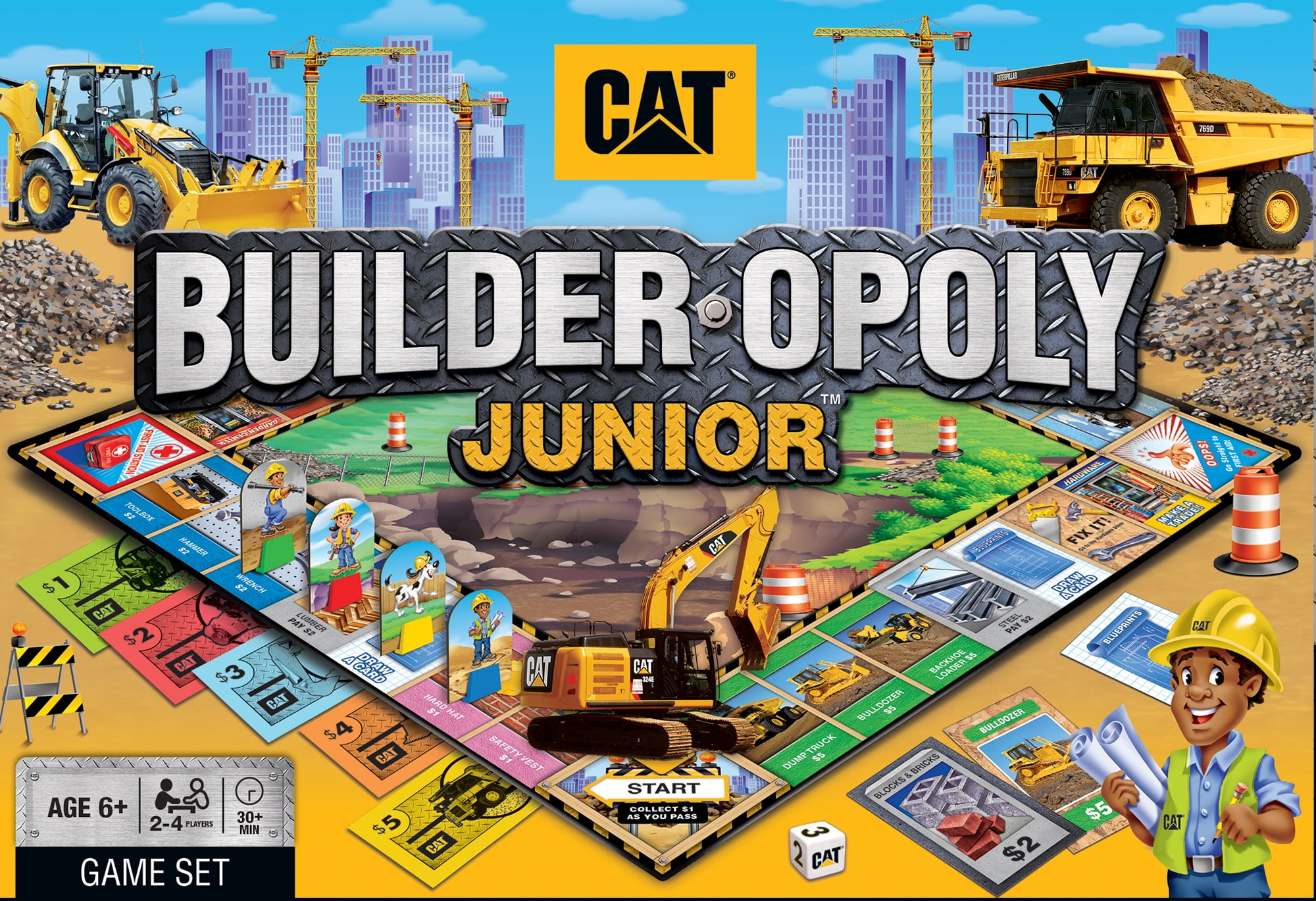 MasterPieces Officially Licensed CAT - Caterpillar Builder Opoly Jr ...