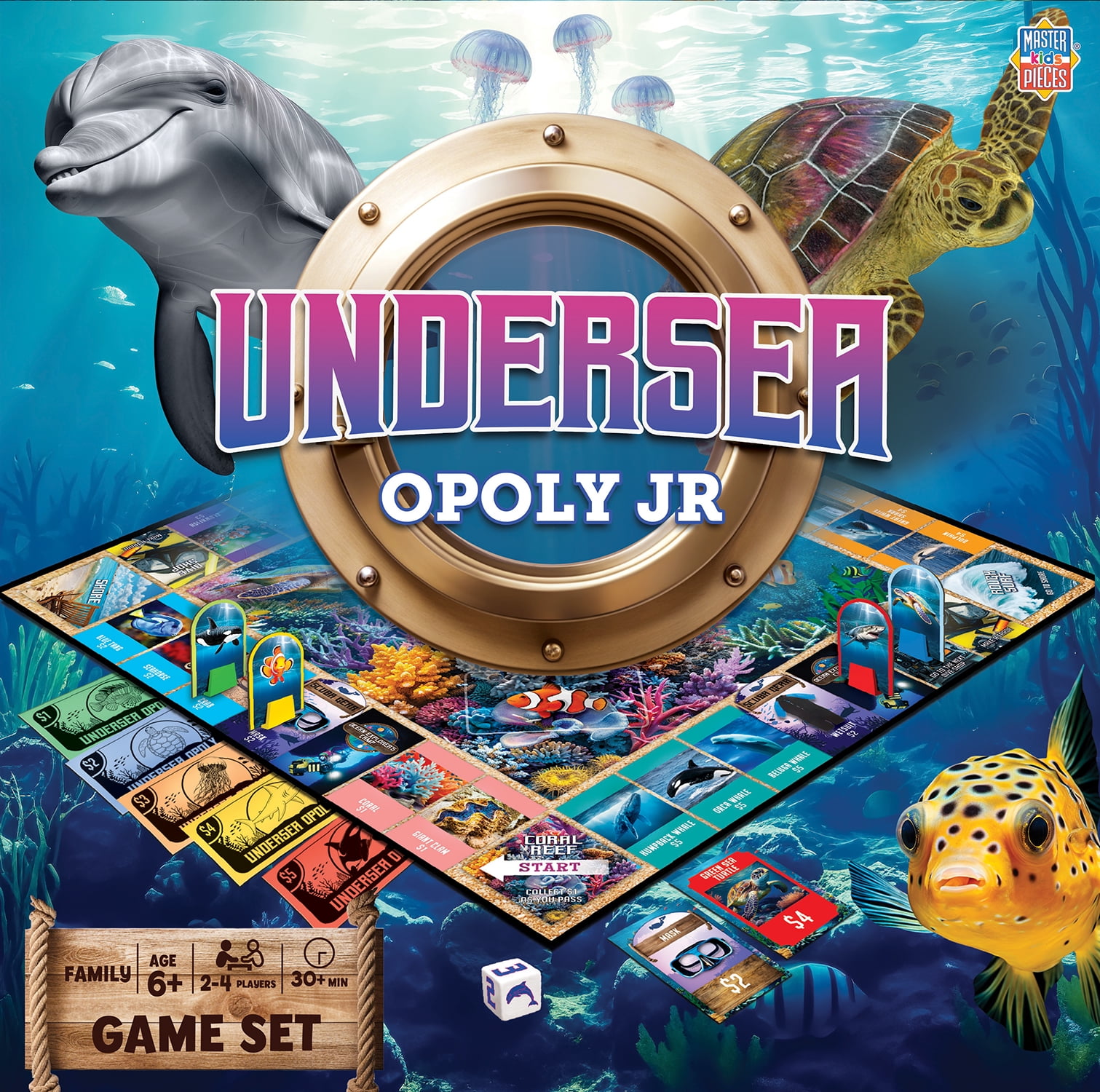 MasterPieces Kids & Family Board Games - Undersea Opoly Jr. - Walmart ...