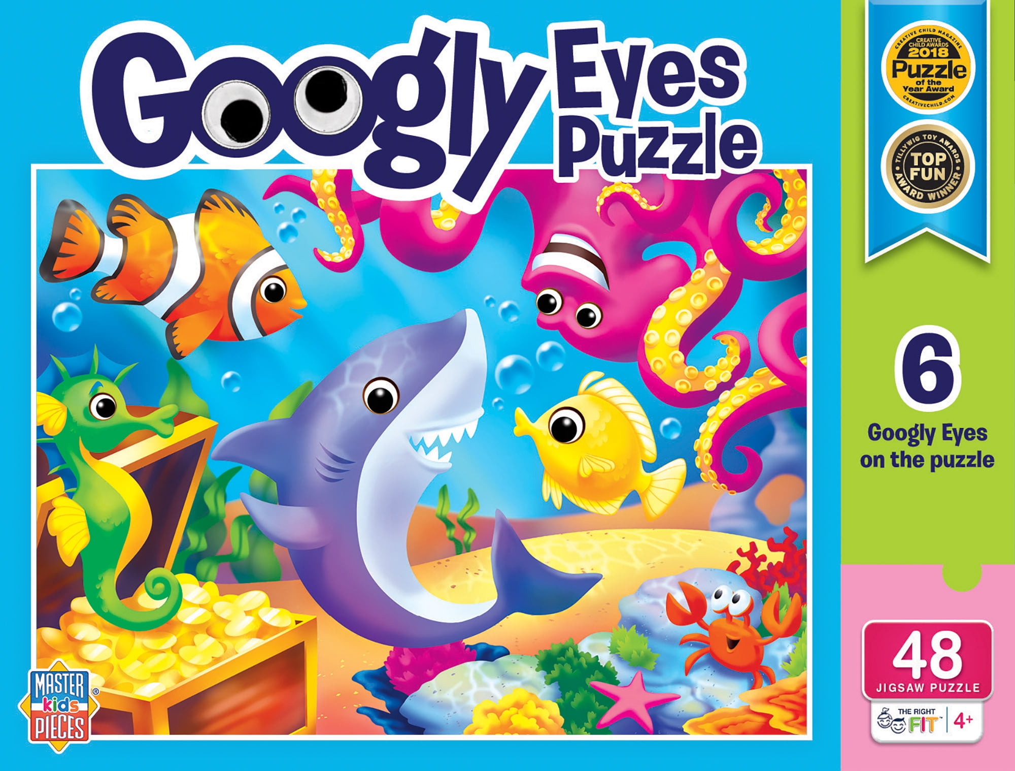 MasterPieces Kids Funny Jigsaw Puzzle - Lil Shark Googly Eyes 48 Pieces ...