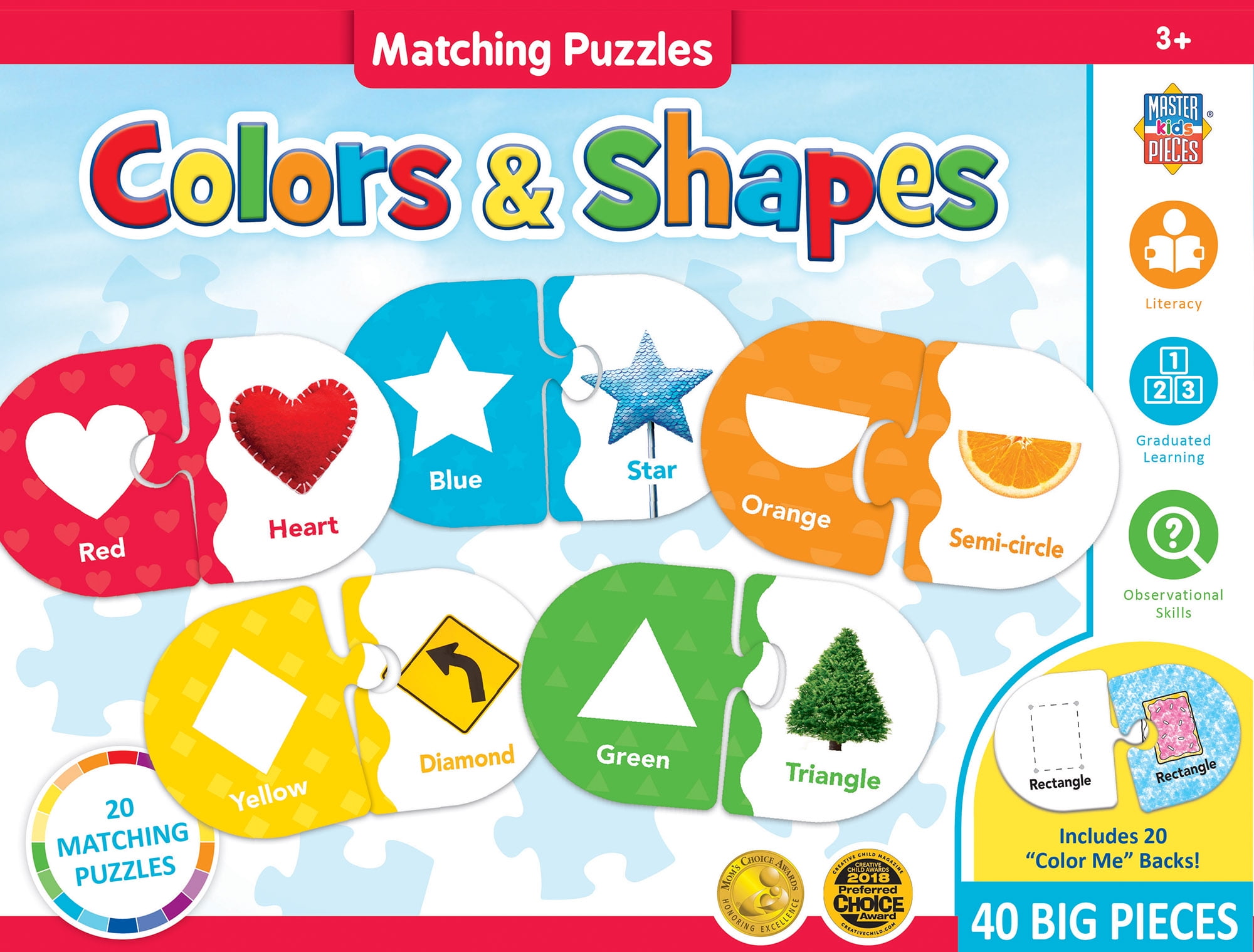 MasterPieces Kids Games - Educational Colors & Shapes Matching Game ...