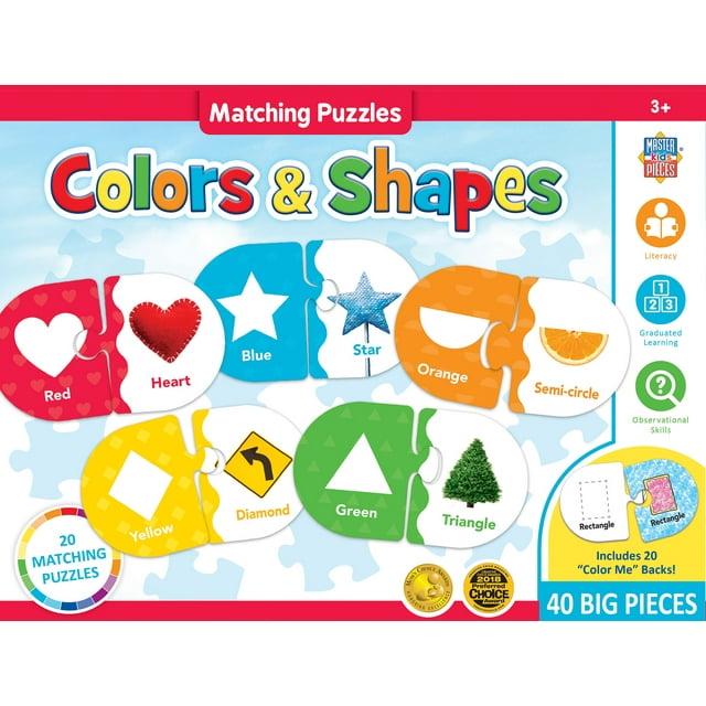 MasterPieces Kids Games - Educational Colors & Shapes Matching Game ...
