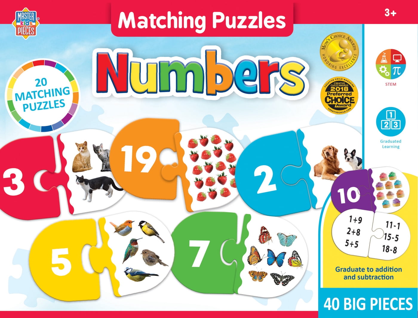 MasterPieces Kids Games - Educational Numbers Matching Puzzle Matching ...
