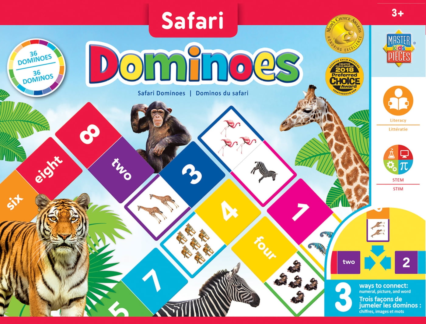 MasterPieces Kids Games - Educational Safari Dominoes Matching Game ...