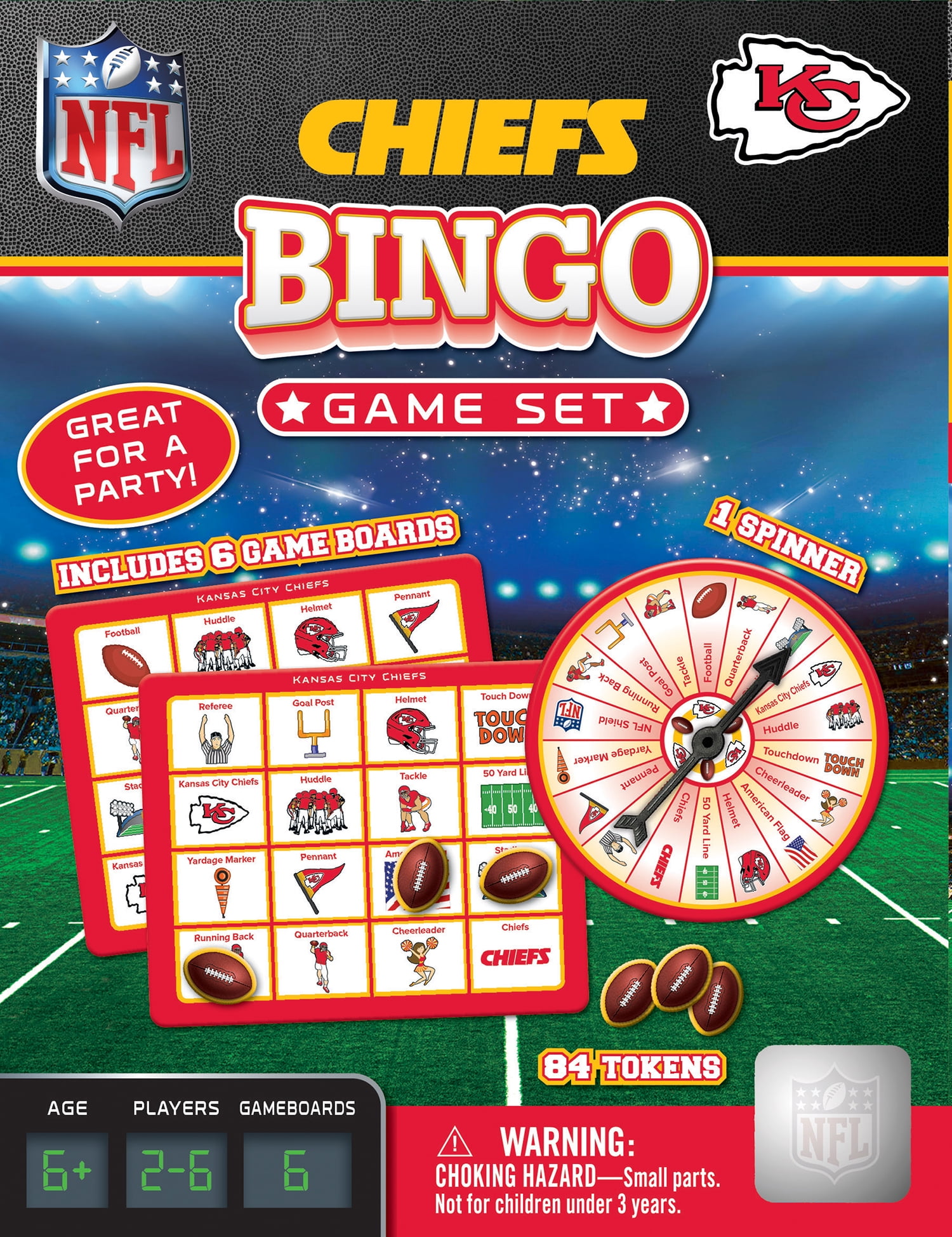 MasterPieces Kids Games - NFL Kansas City Chiefs Bingo - Walmart.com