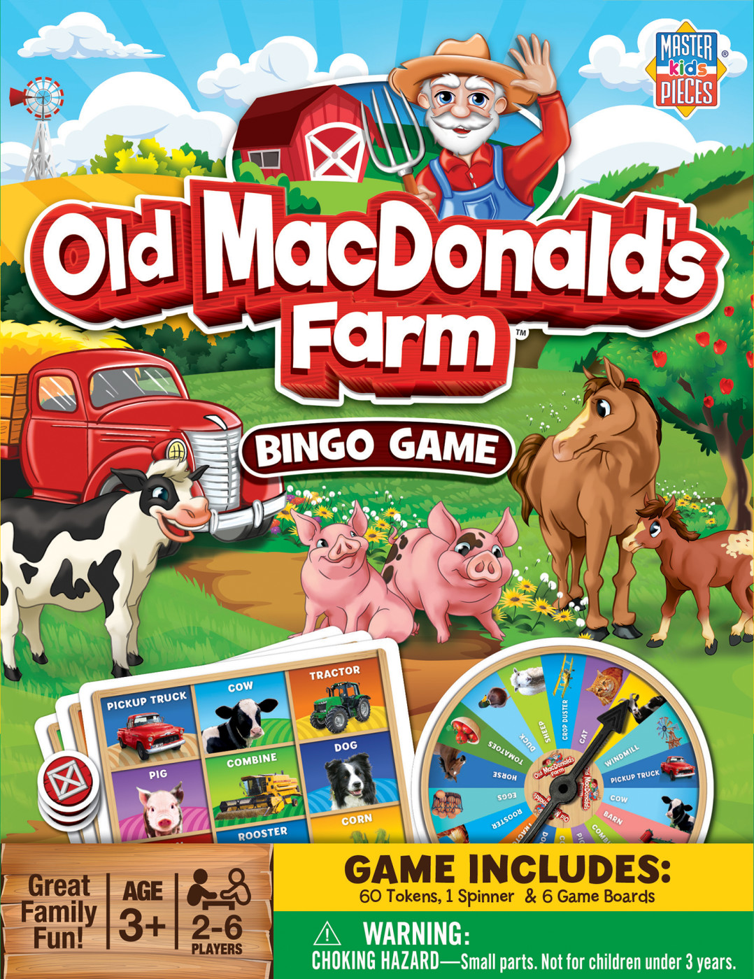 MasterPieces Old MacDonald's Farm 28 Piece Card Stock Picture Dominoes ...