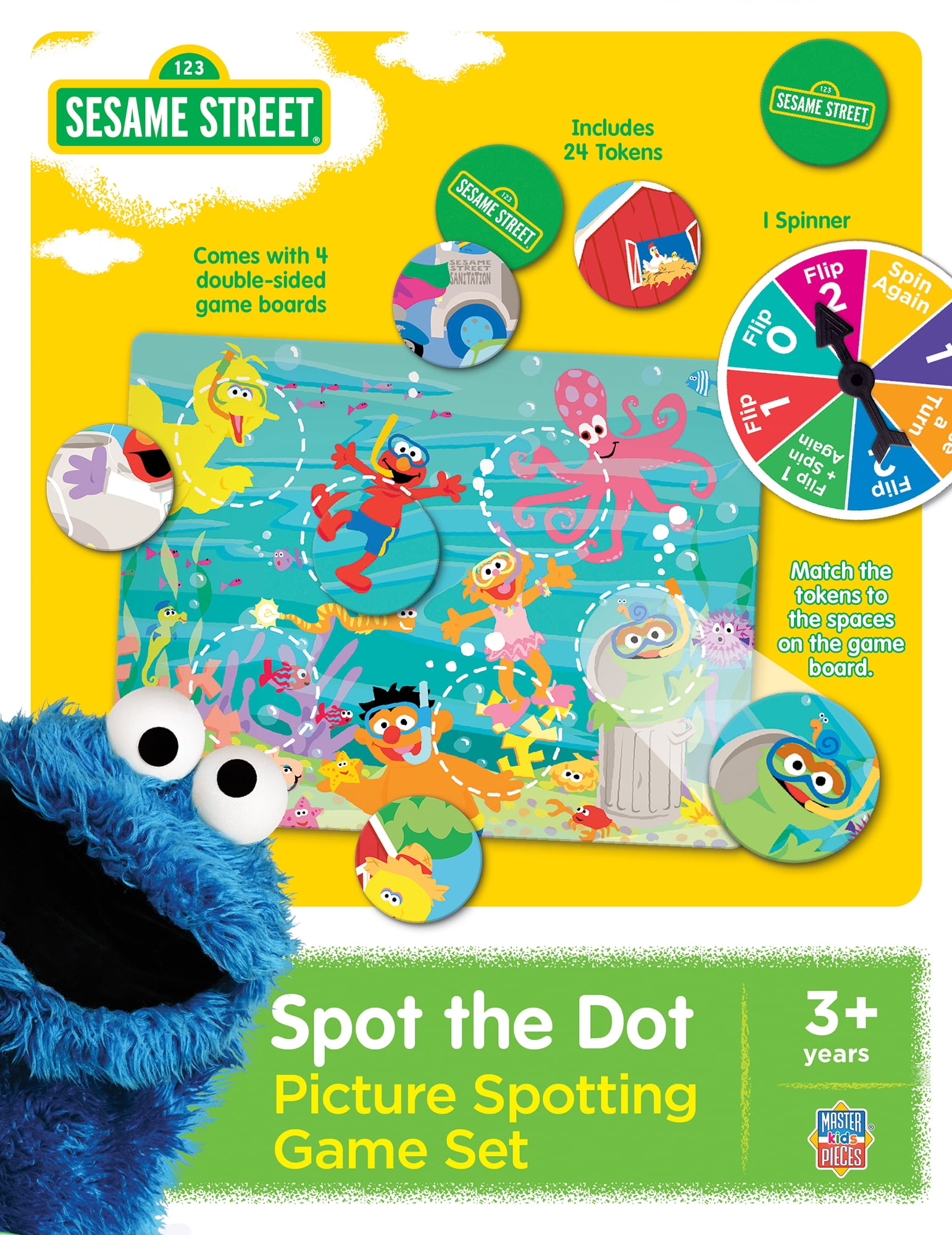 MasterPieces Kids Games - Sesame Street Spot the Dot Matching Game ...