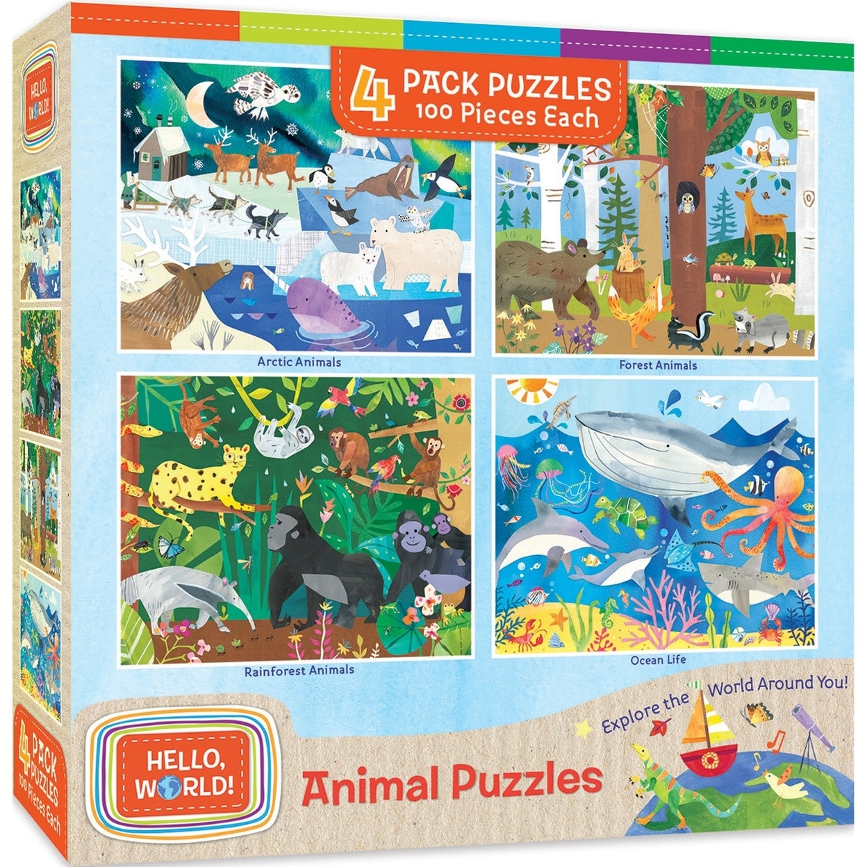 Animals of the World 4-In-A-Box Puzzle Set (Other) - Walmart.com