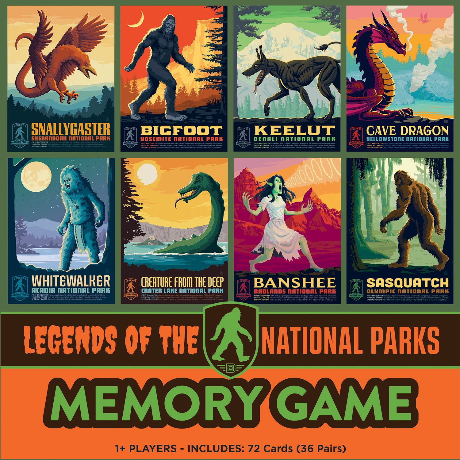 MasterPieces Legends of the National Parks Adult Memory Matching Game ...
