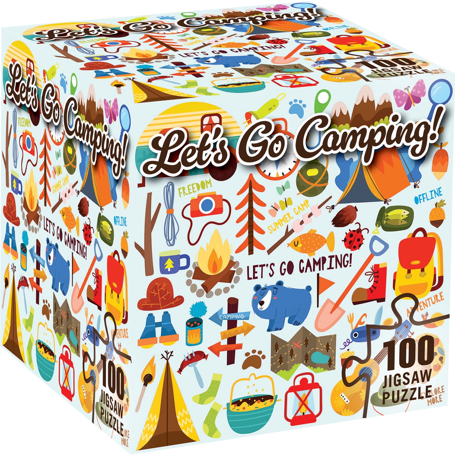 MasterPieces Let's Go Camping 100 Piece Jigsaw Puzzle for Kids ...
