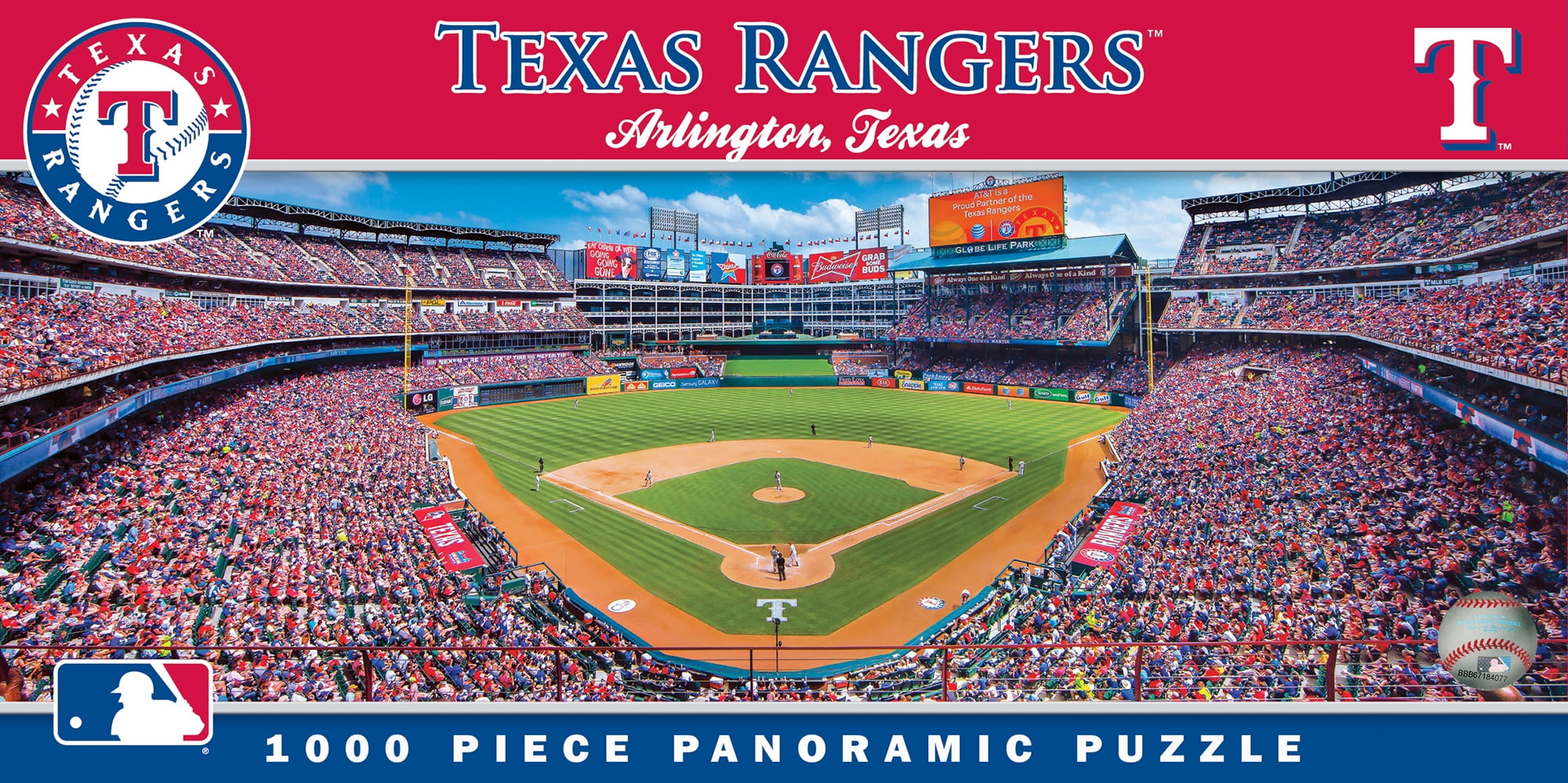MasterPieces MLB Texas Rangers 1000 Piece Stadium (Baseball) Panoramic ...