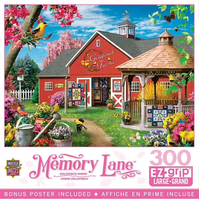 MasterPieces Memory Lane - Goldfinch Farms 300 Piece EZ Grip Puzzle - Walmart.com
