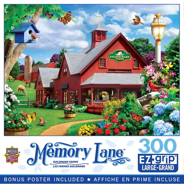 MasterPieces Memory Lane Vivid Jigsaw - Goldmane Farms 300 Piece EZ ...