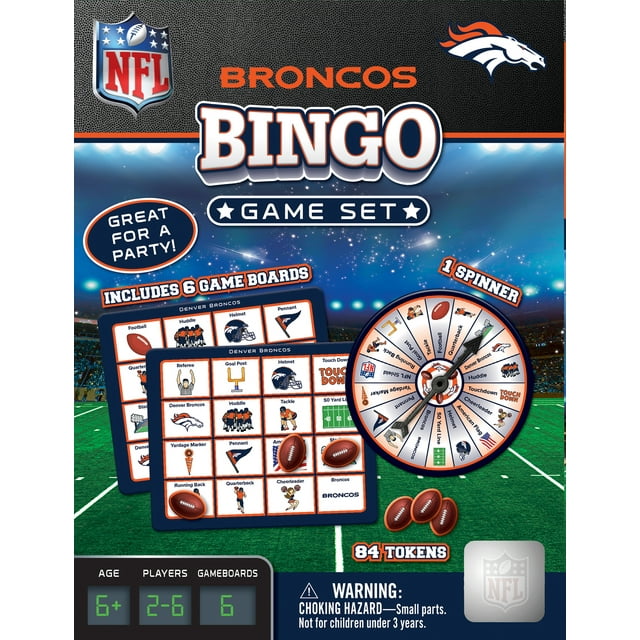 MasterPieces Officially Licensed NFL Denver Broncos Bingo Game ...