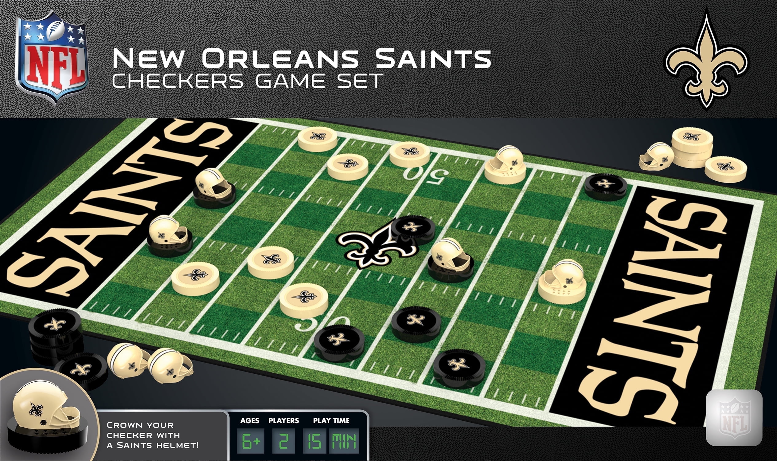 MasterPieces - NFL Checkers, Officially Licensed New Orleans Saints ...