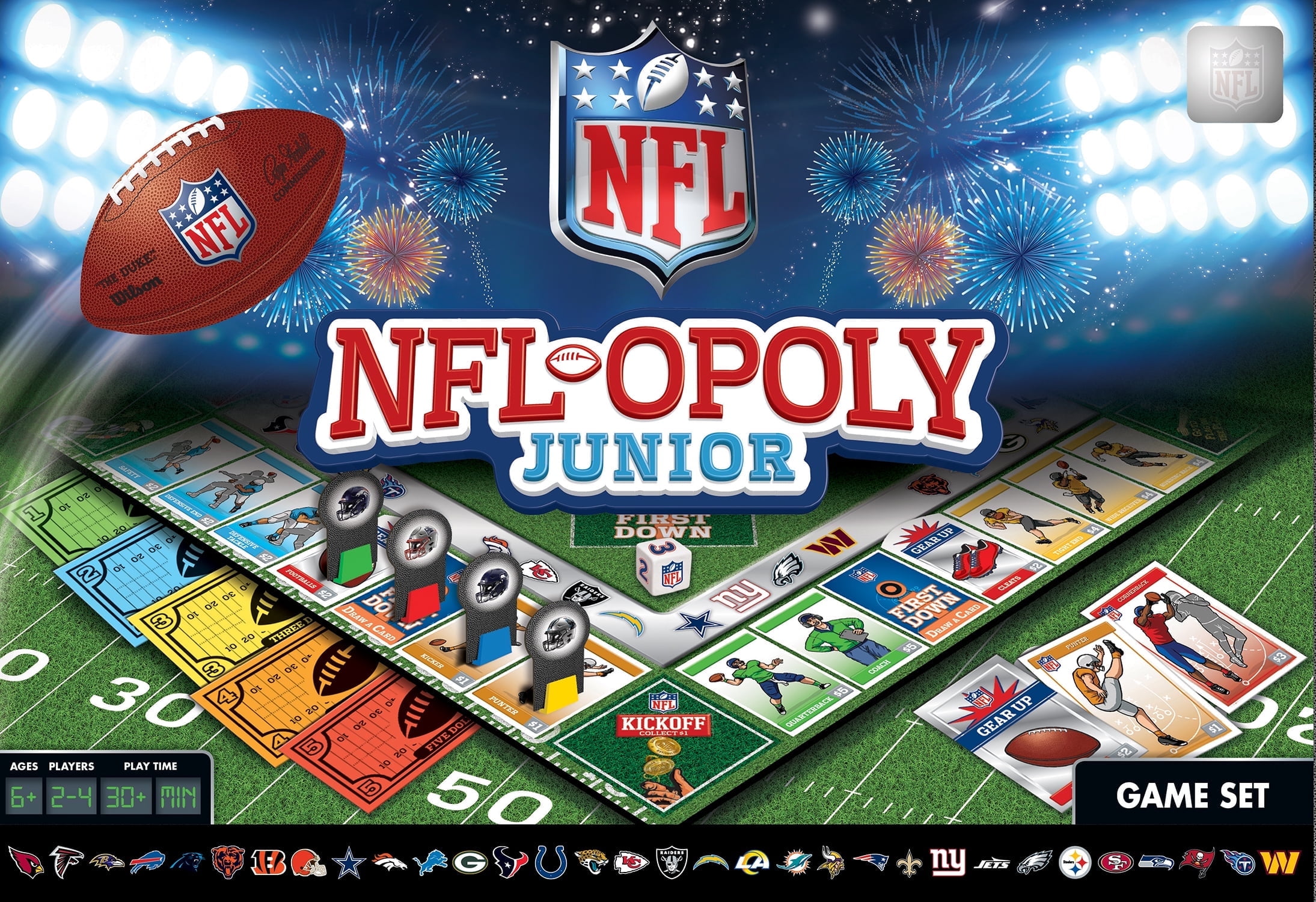MasterPieces – NFL-Opoly Junior, Officially Licensed Football Board ...