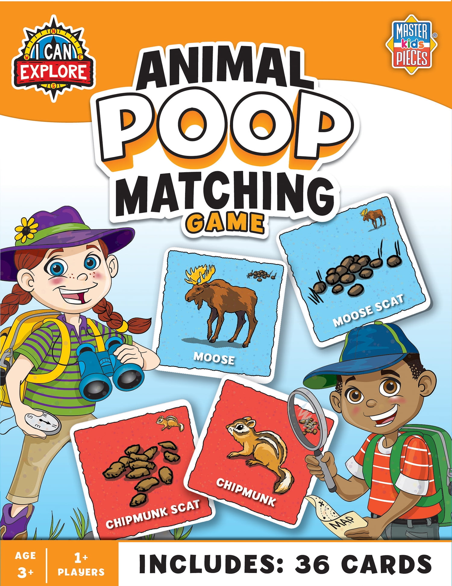 MasterPieces Animal Poop Matching Board Game - Officially Licensed, Fun ...