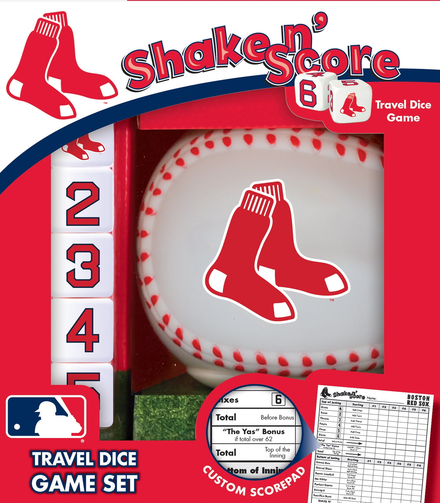MasterPieces Officially Licensed MLB Boston Red Sox Shake N' Score Dice ...