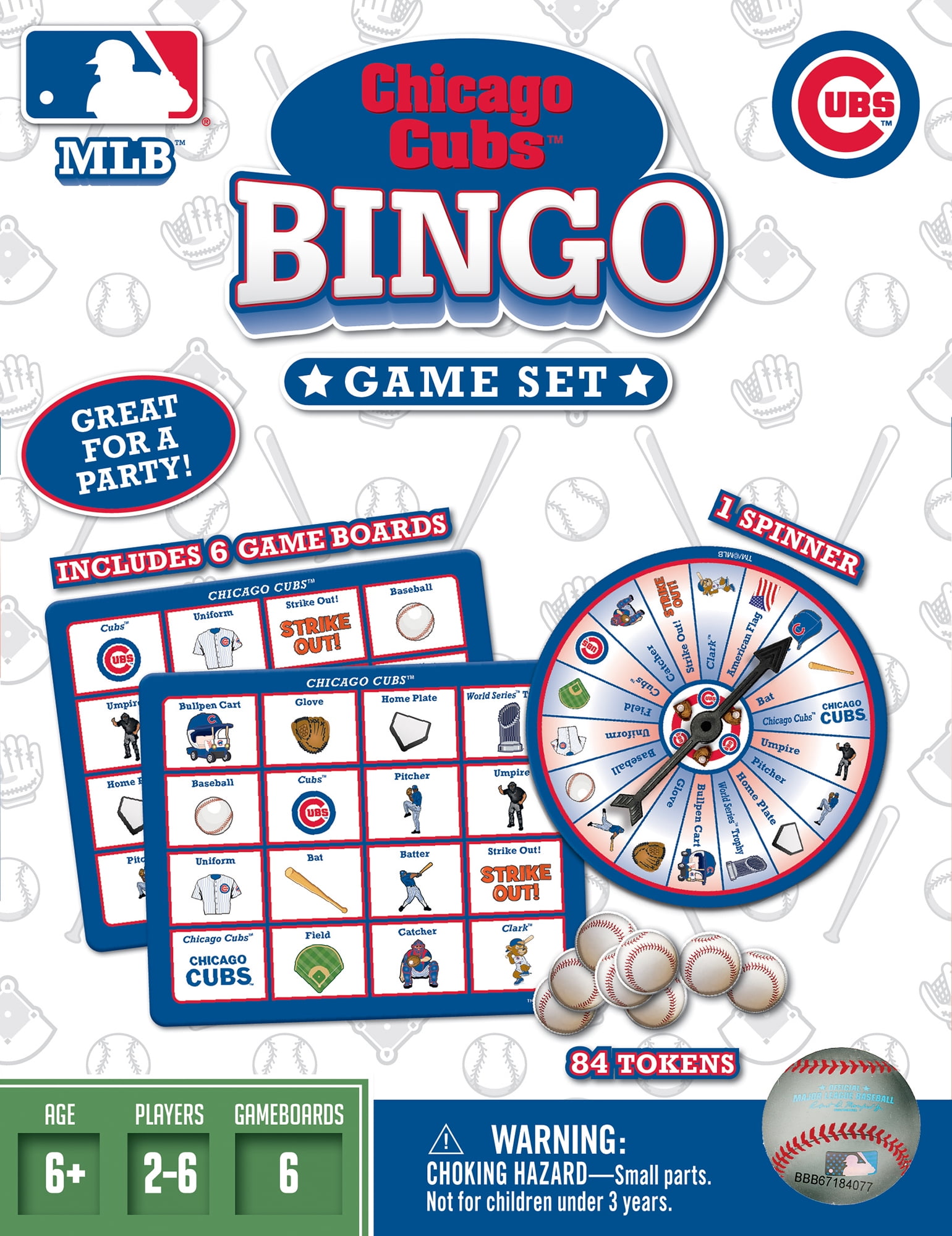 MasterPieces MLB Chicago Cubs Bingo Game, Officially Licensed, Ages 3 ...