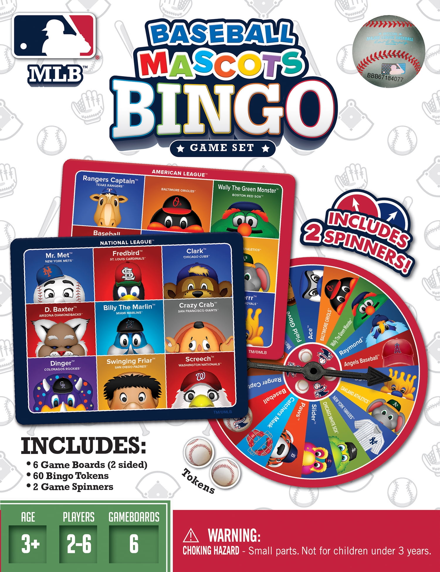 MasterPieces MLB Mascots Matching Board Bingo Game - Officially ...