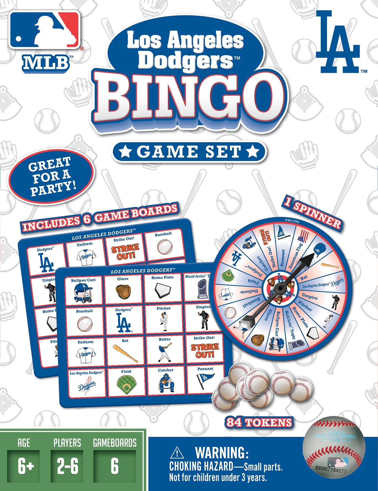 MasterPieces Officially Licensed MLB Los Angeles Dodgers Bingo Game ...