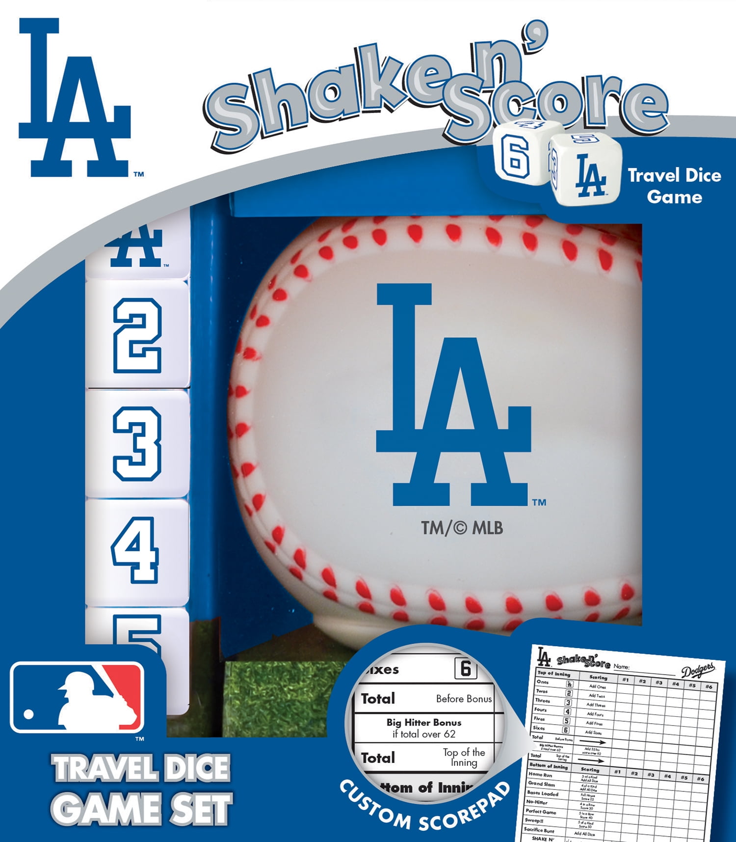 MasterPieces MLB Los Angeles Dodgers Shake N' Score Dice Game ...