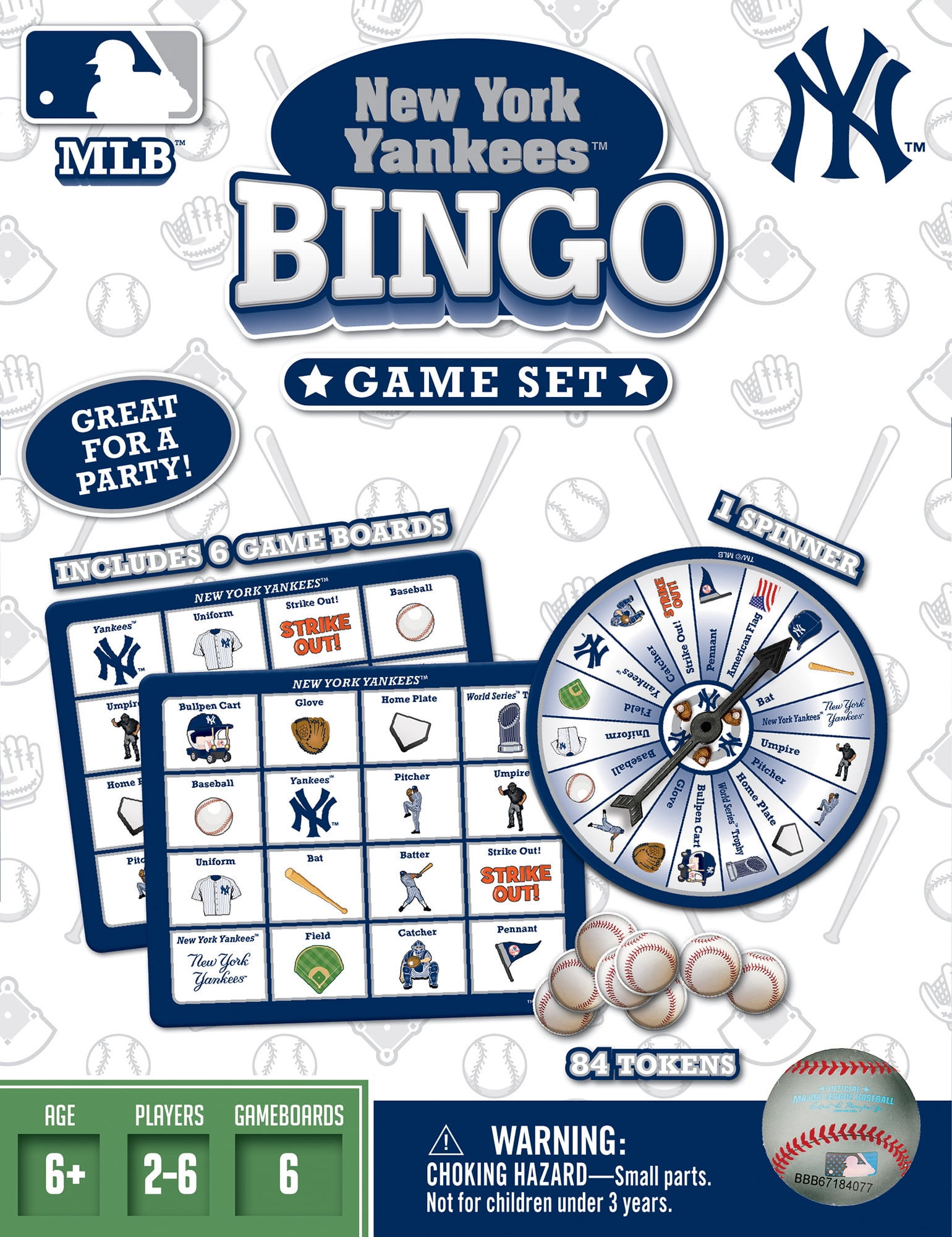 MasterPieces MLB New York Yankees Officially Licensed Board Bingo Game ...