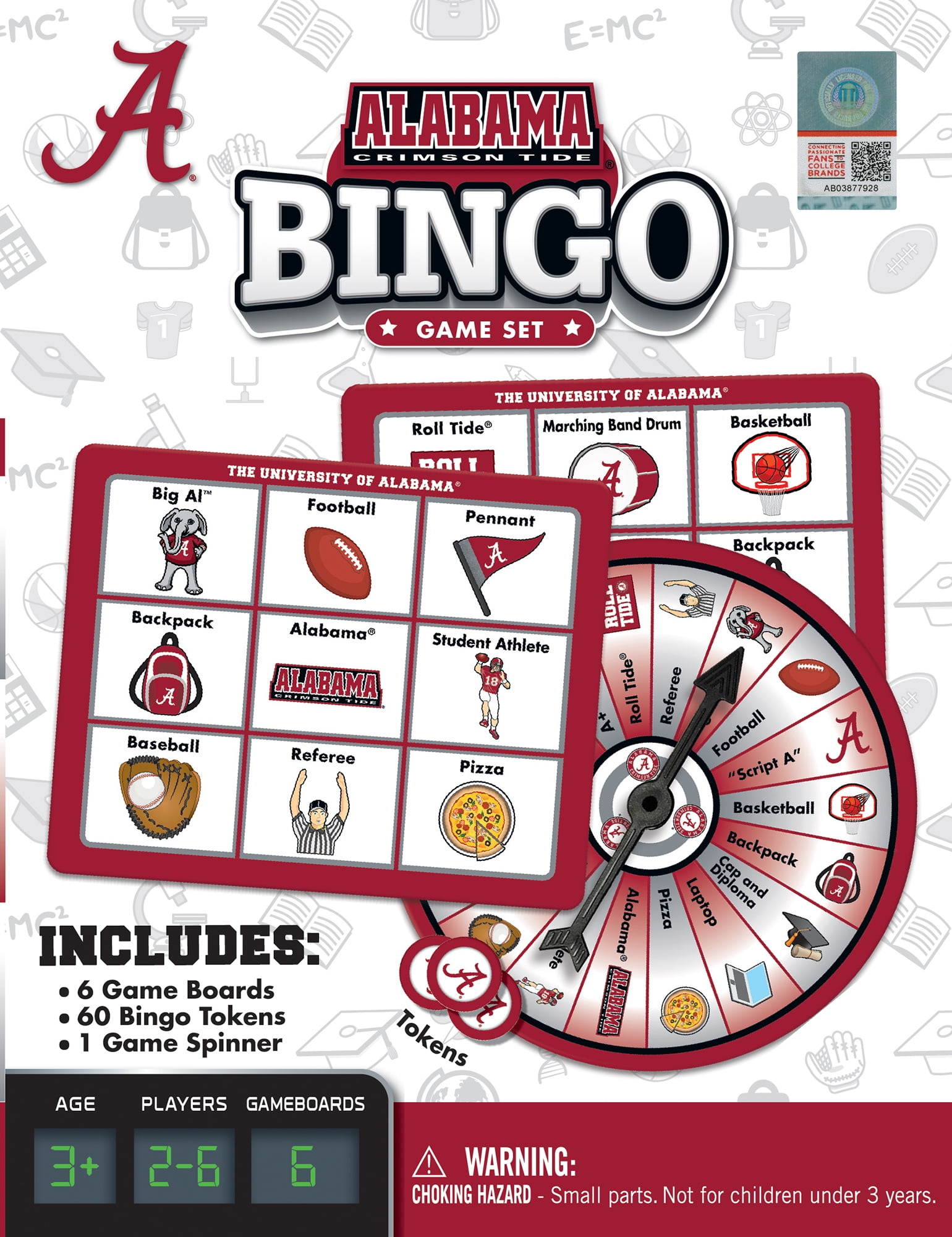 MasterPieces Officially Licensed NCAA Alabama Crimson Tide Bingo Game ...