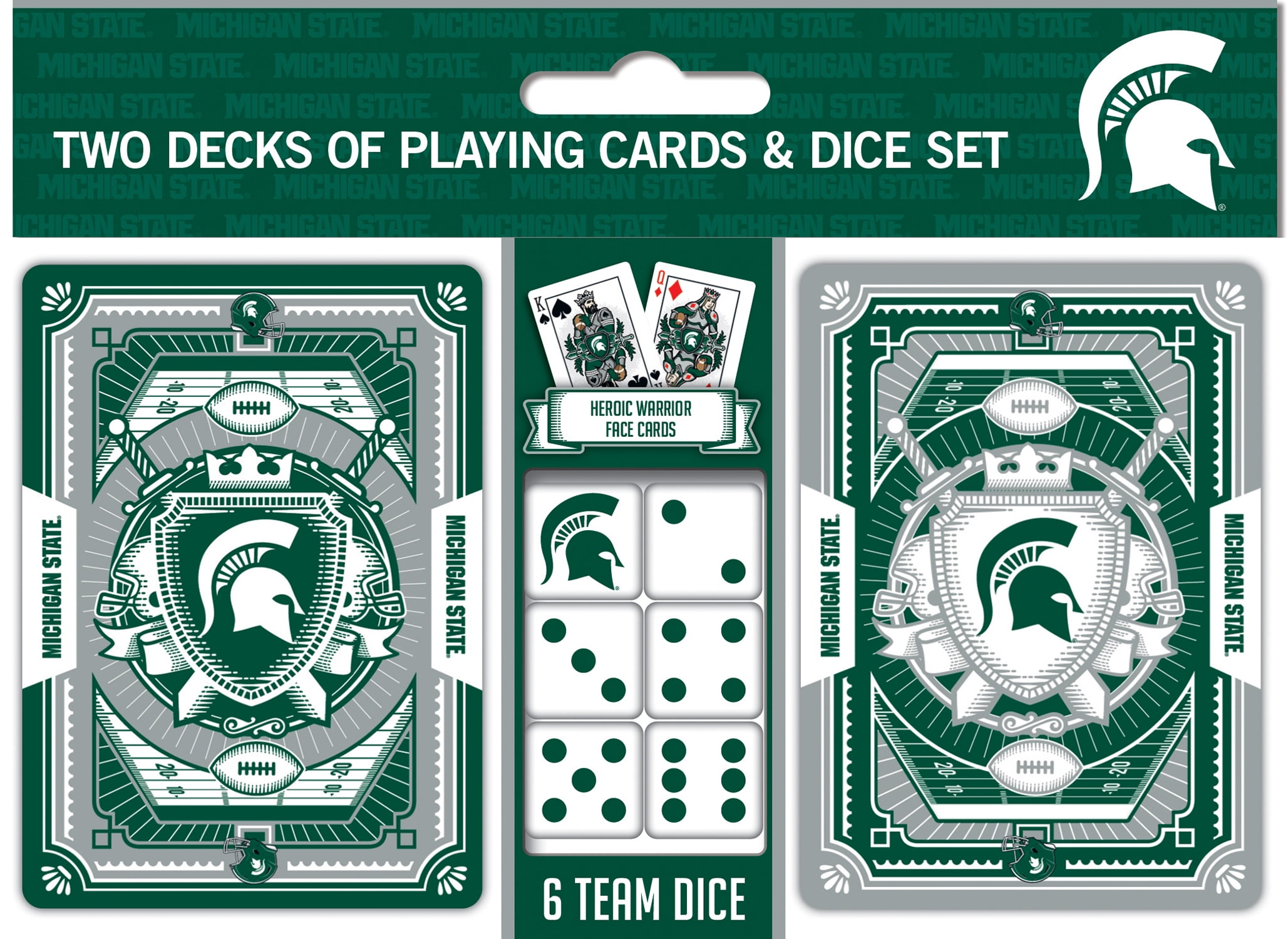 MasterPieces NCAA Michigan State Spartans Playing Cards and Dice Set ...