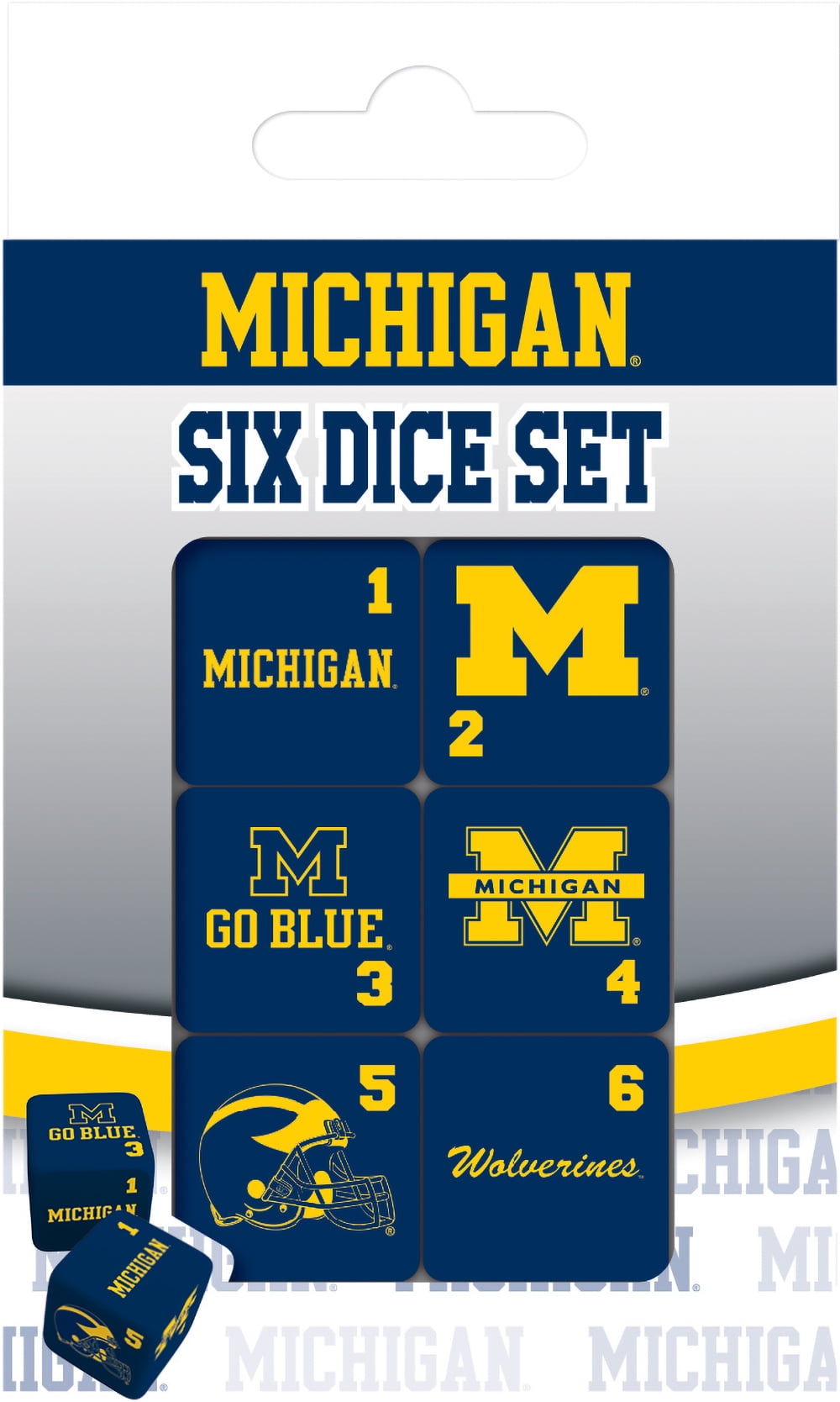 MasterPieces Officially Licensed NCAA Michigan Wolverines - 6 Piece D6 ...