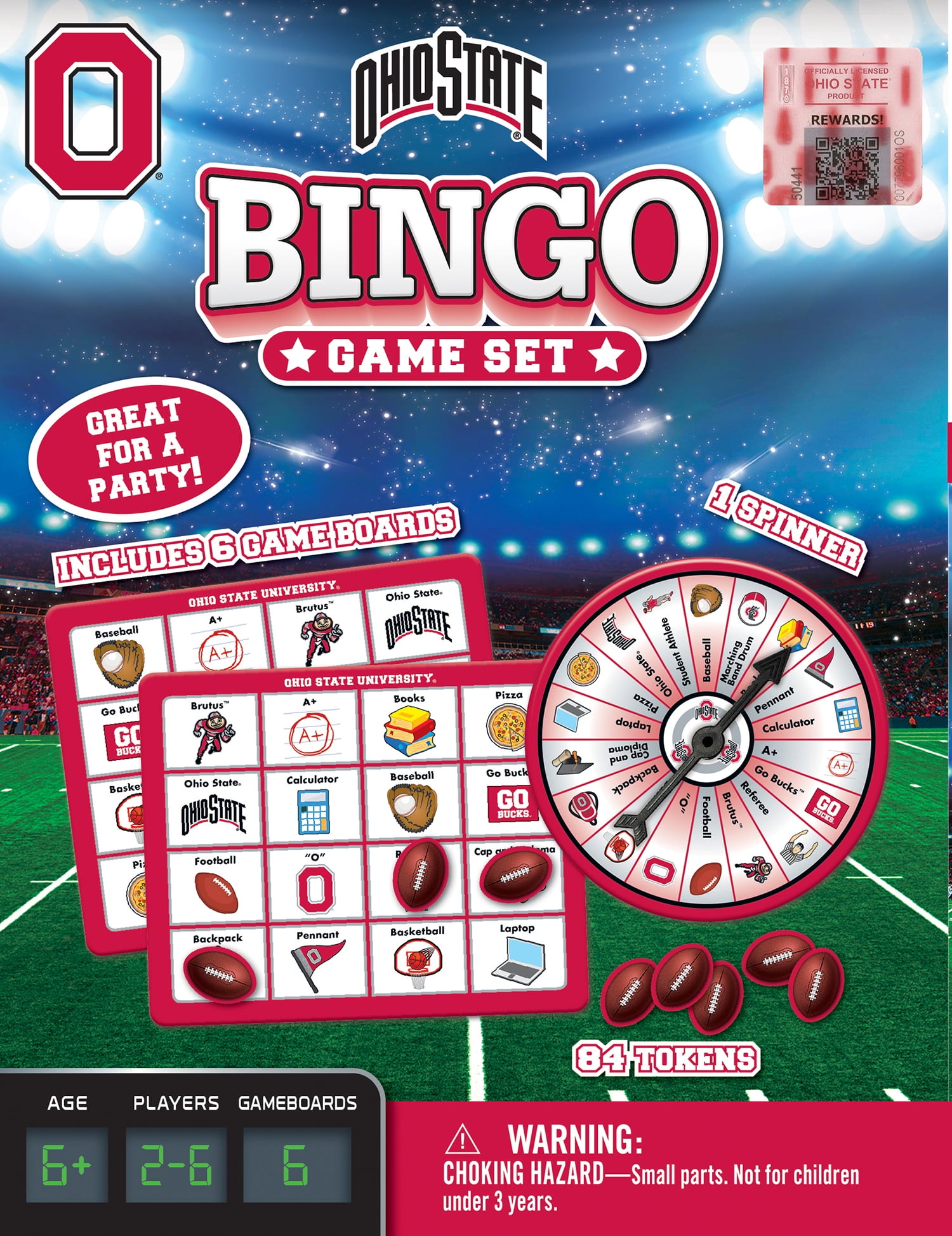 MasterPieces Officially Licensed NCAA - Ohio State Buckeyes Bingo Game ...