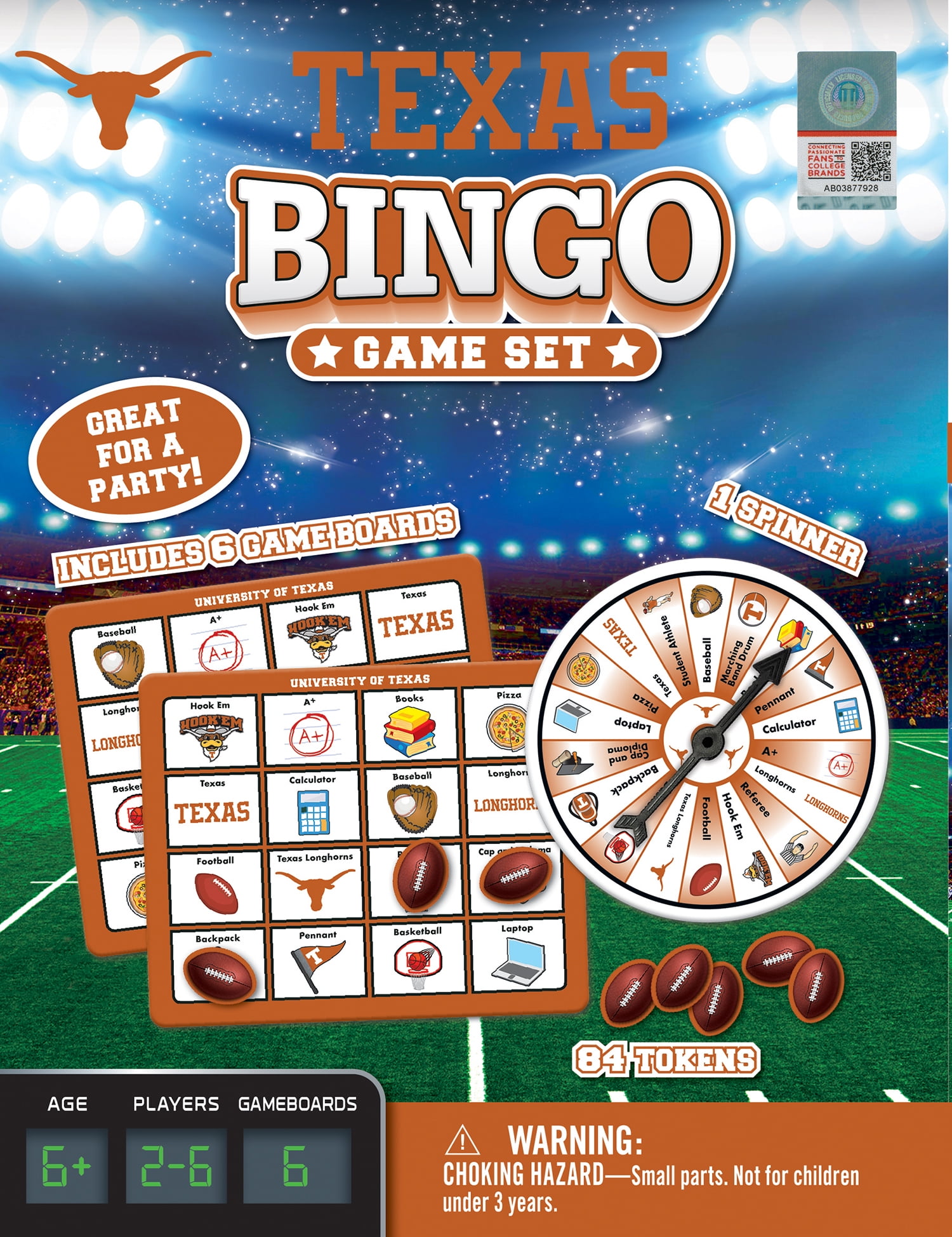 MasterPieces Officially Licensed NCAA - Texas Longhorns Bingo Game ...