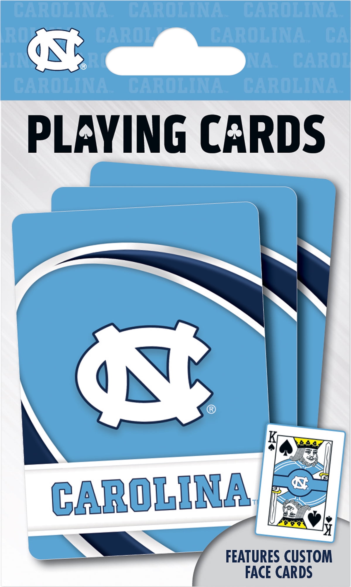 MasterPieces Officially Licensed NCAA UNC Tar Heels Playing Cards - 54 ...