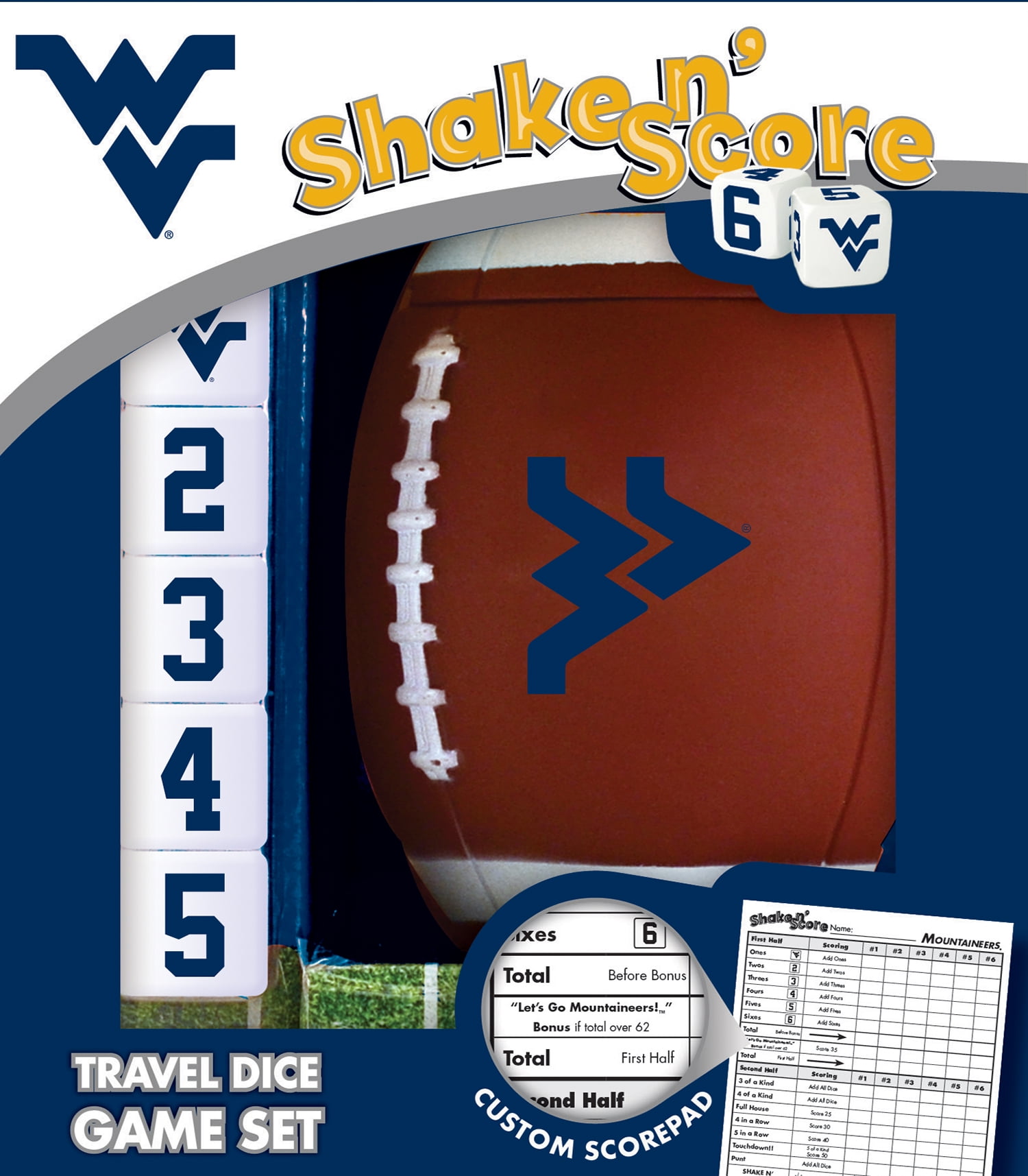 MasterPieces Officially Licensed NCAA West Virginia Mountaineers Shake ...