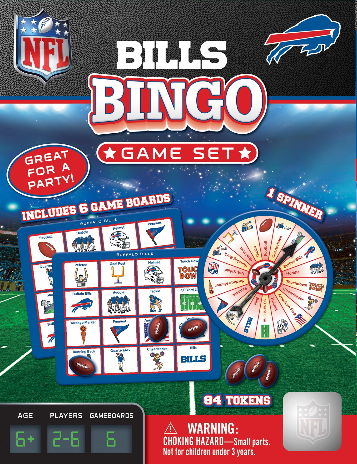 MasterPieces, NFL Buffalo Bills Bingo Game, Officially Licensed ...