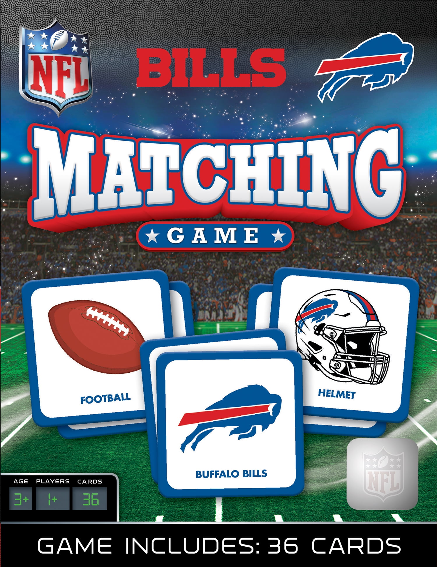 MasterPieces NFL Buffalo Bills Matching Card Game for Kids & Families ...