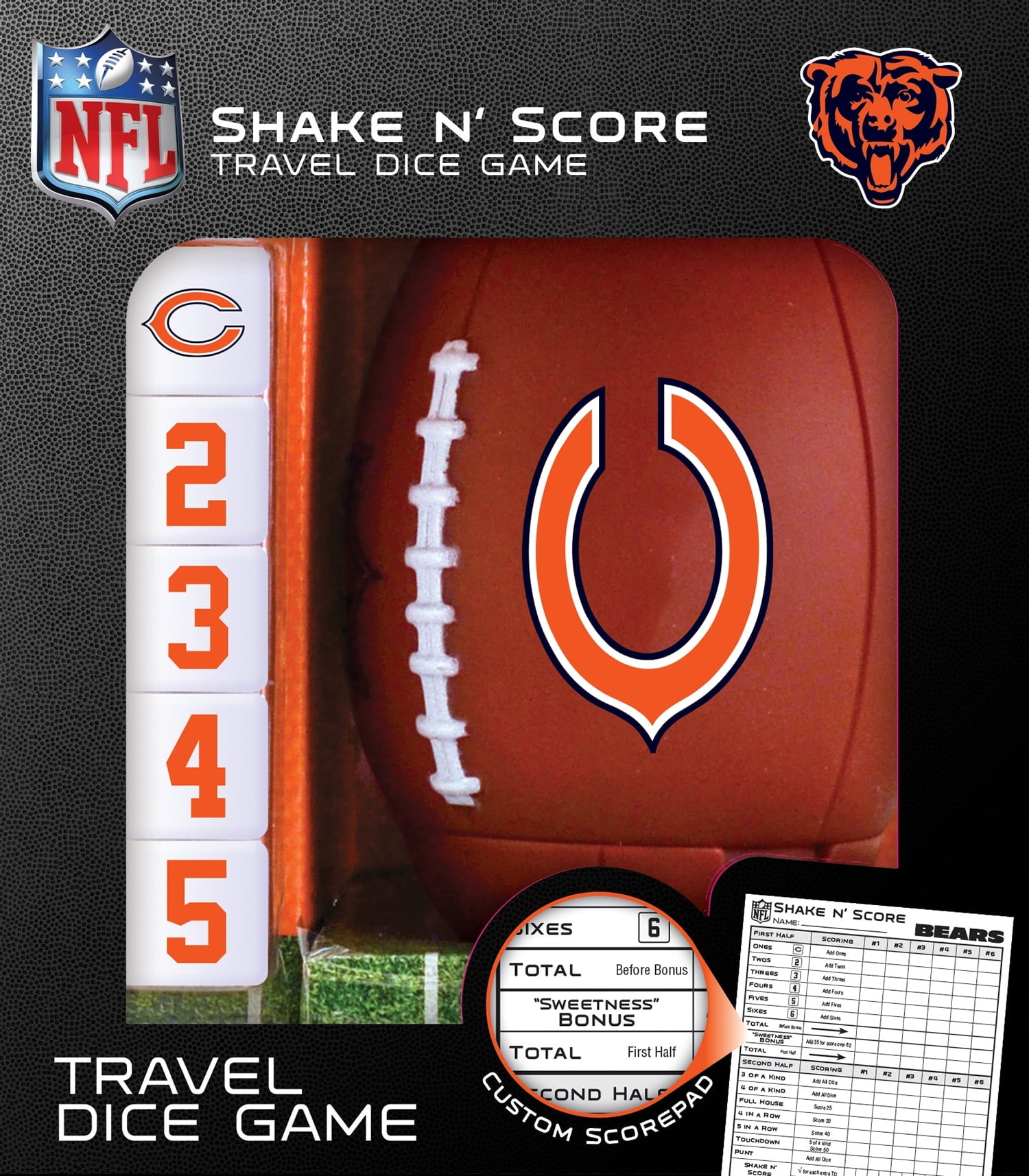 MasterPieces Shake N' Score Dice Game - NFL Chicago Bears - Walmart.com