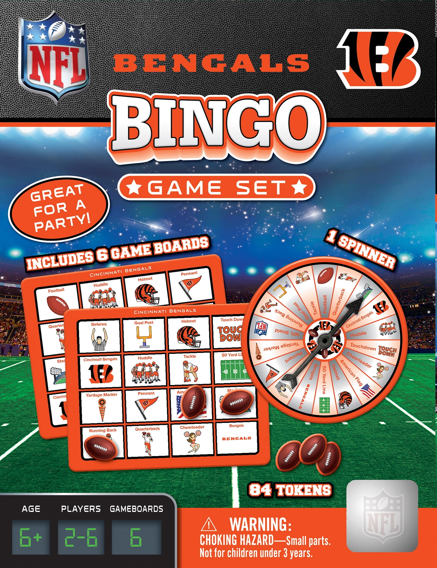 MasterPieces Officially Licensed NFL - Cincinnati Bengals Bingo Game ...