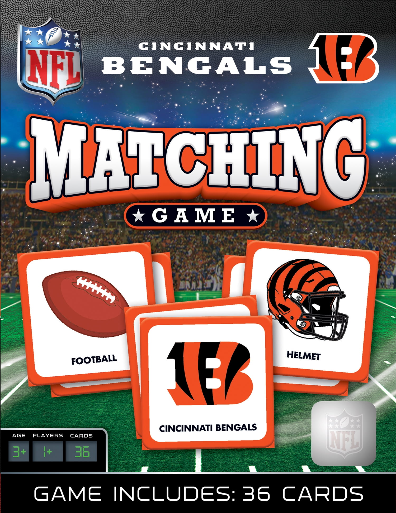MasterPieces Officially Licensed NFL Cincinnati Bengals Matching Game ...