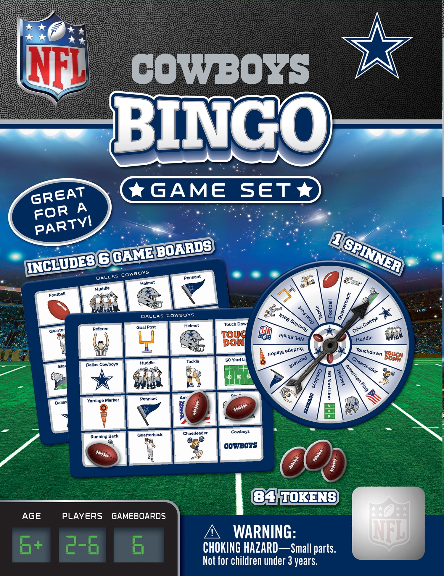 MasterPieces Officially Licensed NFL Dallas Cowboys Bingo Game ...