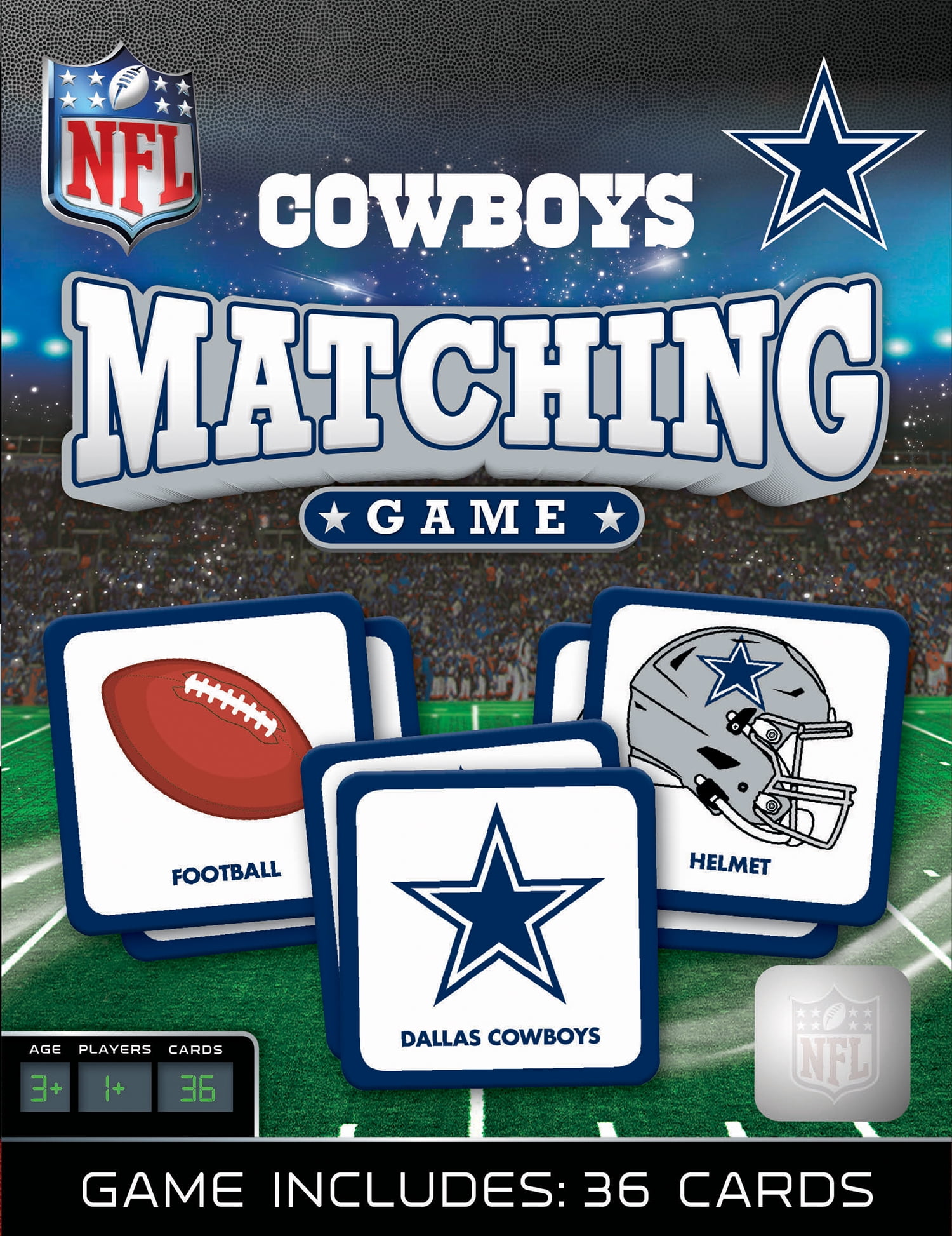 MasterPieces NFL Dallas Cowboys Card Matching Game for Kids & Families ...