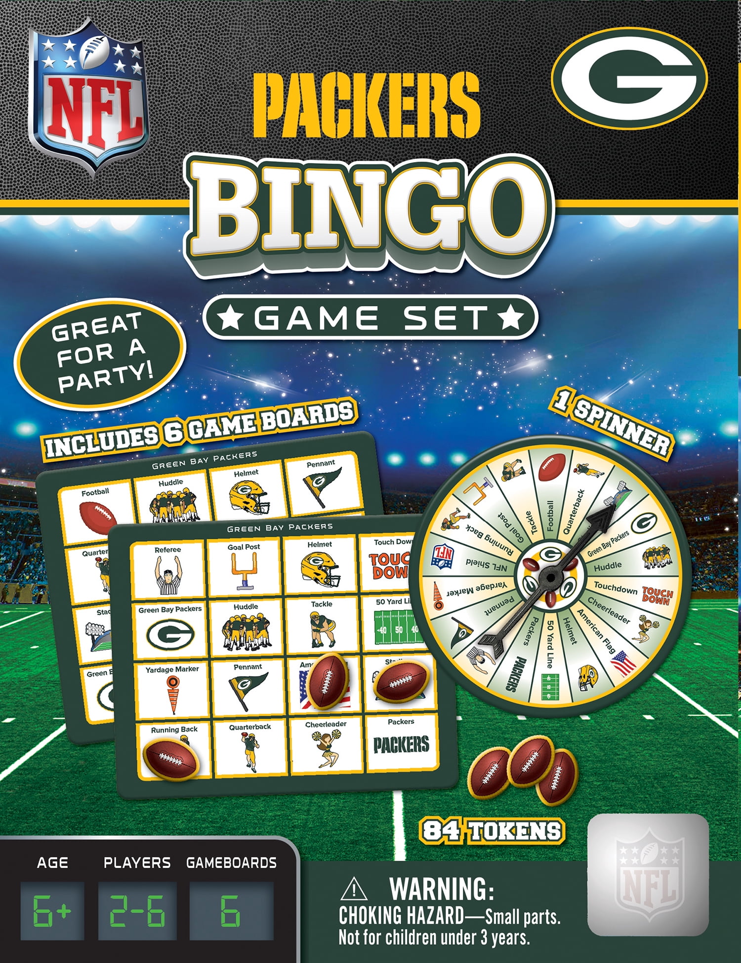 MasterPieces Officially Licensed NFL - Green Bay Packers Bingo Game ...