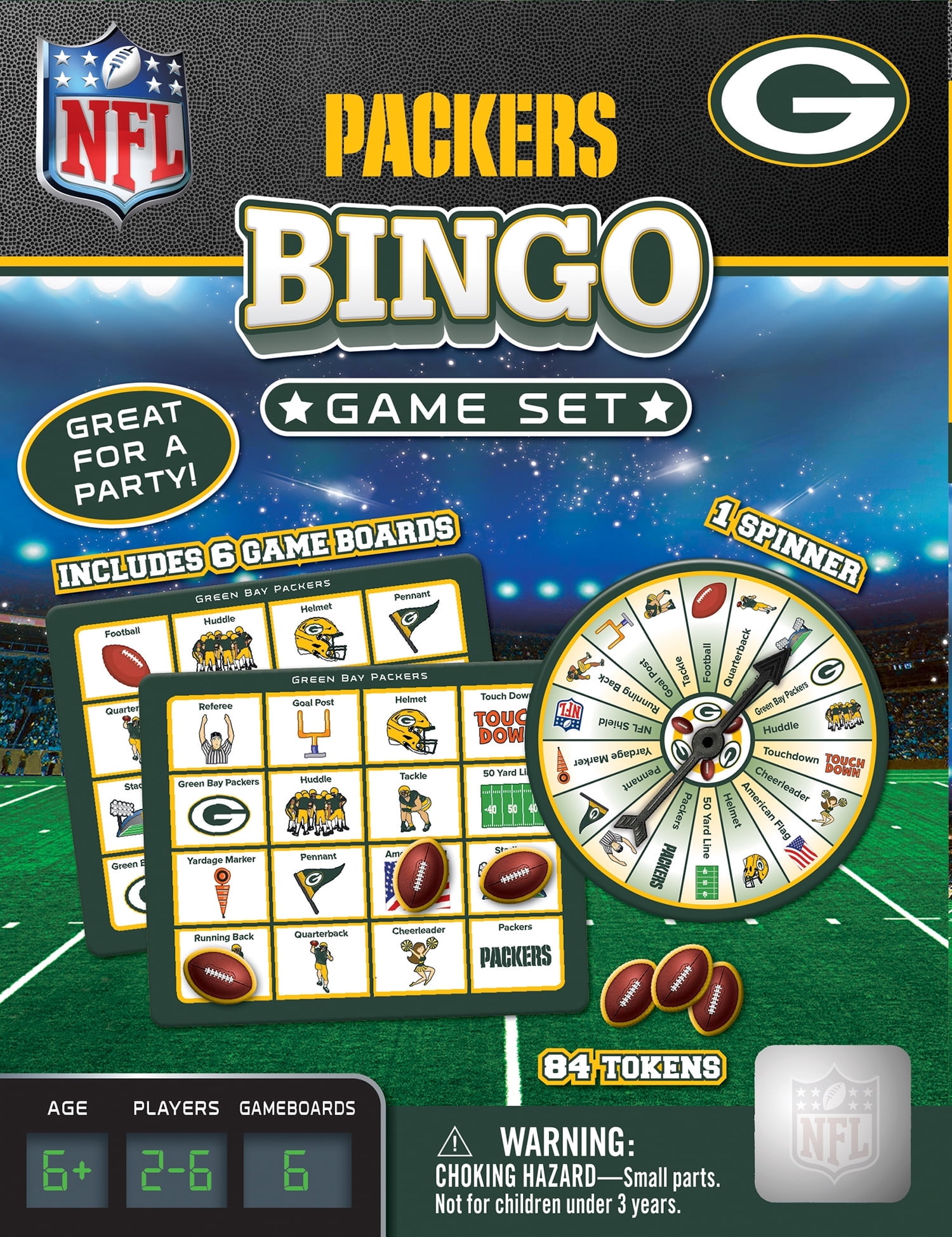 MasterPieces - NFL Bingo, Officially Licensed Green Bay Packers ...