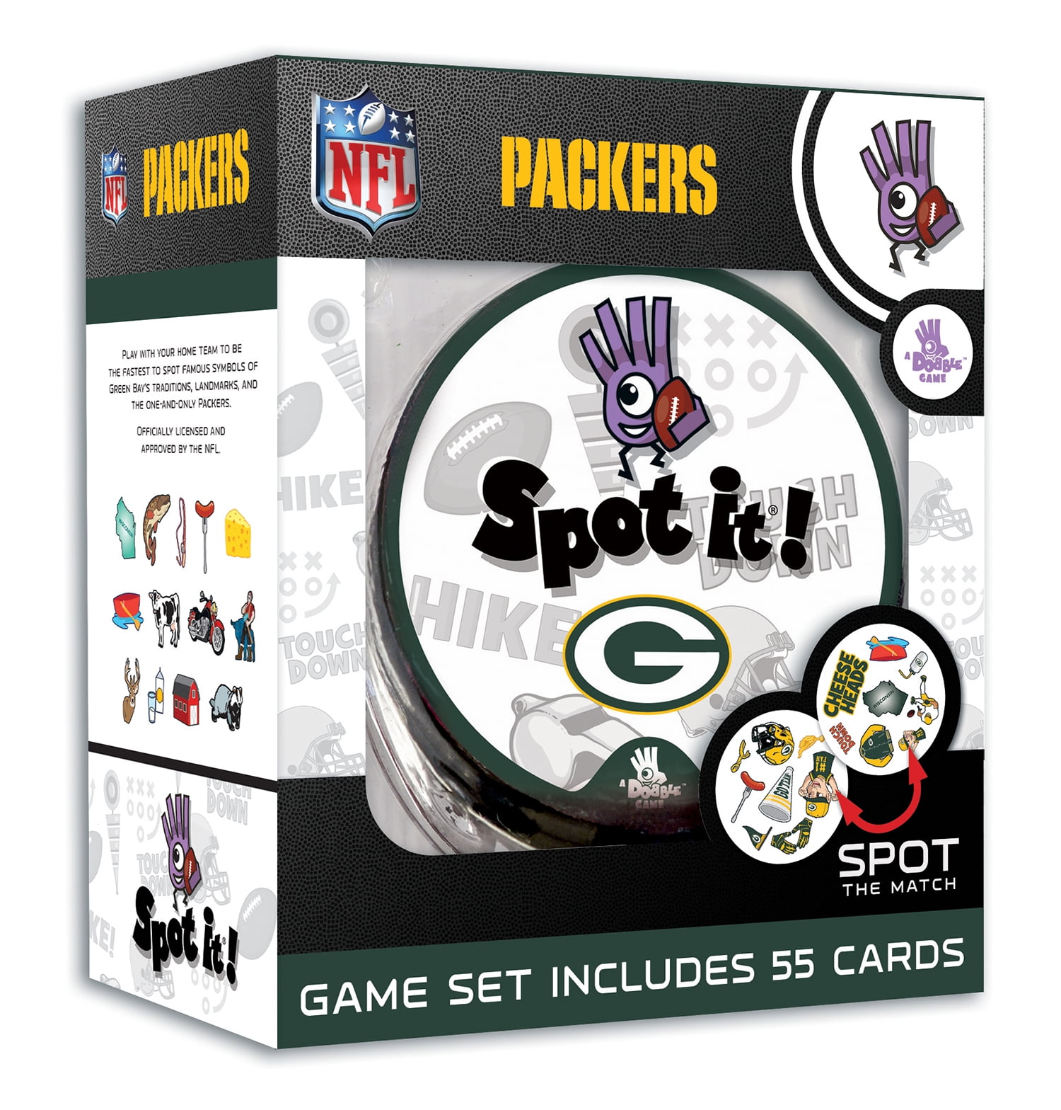 MasterPieces Officially Licensed NFL Green Bay Packers Spot It Game for ...